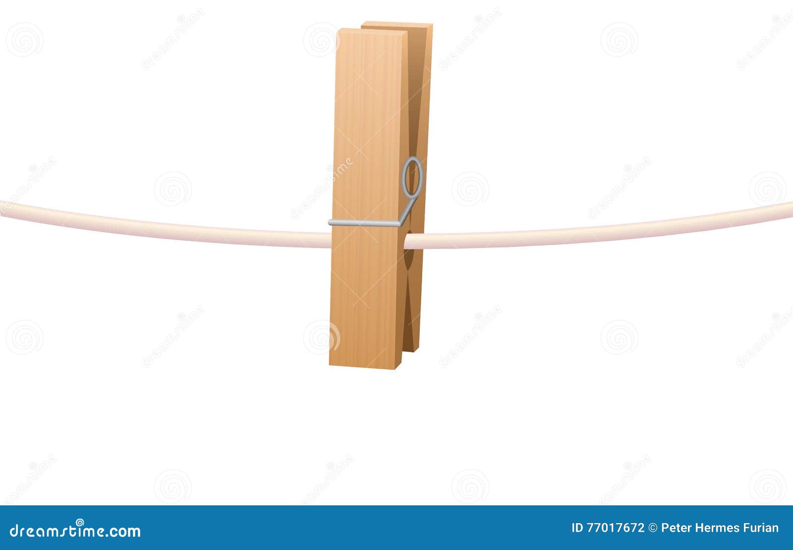 Pinza En Cuerda Para Tender La Ropa Ilustración del Vector ...