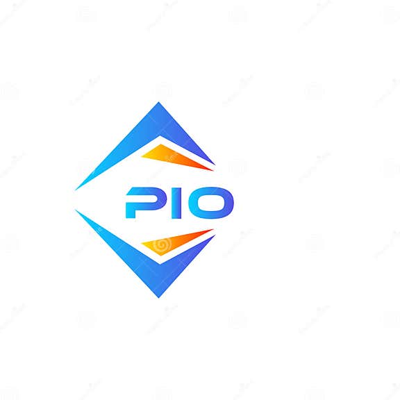 PIO Abstract Technology Logo Design on White Background. PIO Creative ...