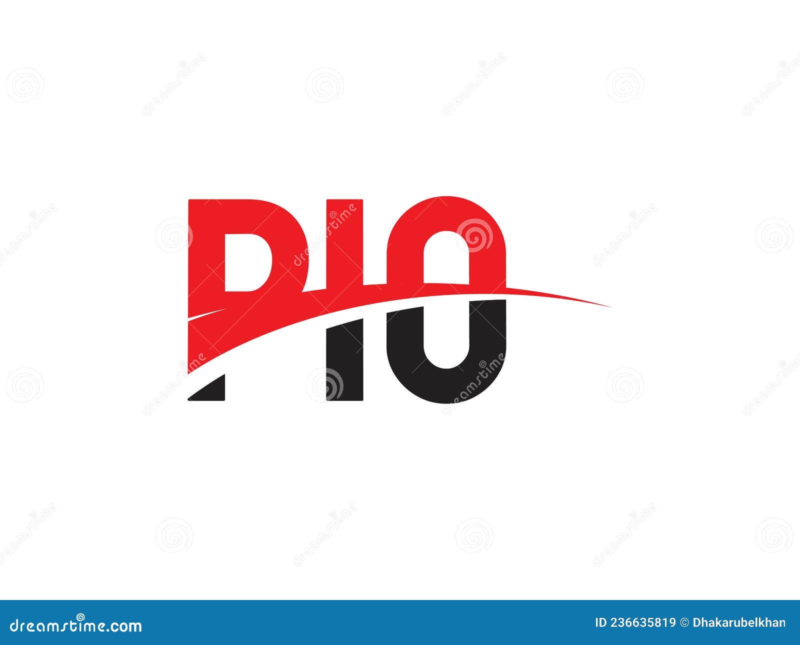 PIO Letter Initial Logo Design Vector Illustration Stock Vector ...