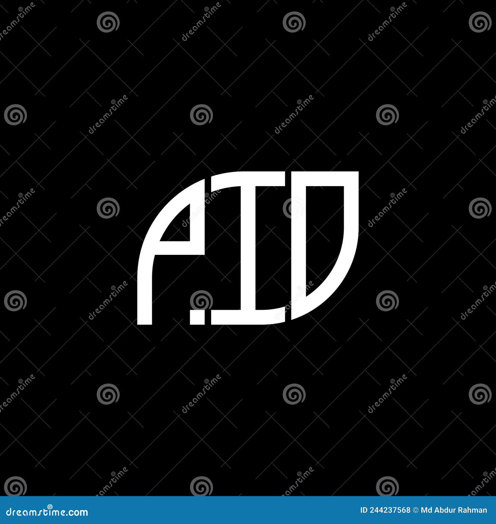 PIO Letter Logo Design on Black Background.PIO Creative Initials Letter ...