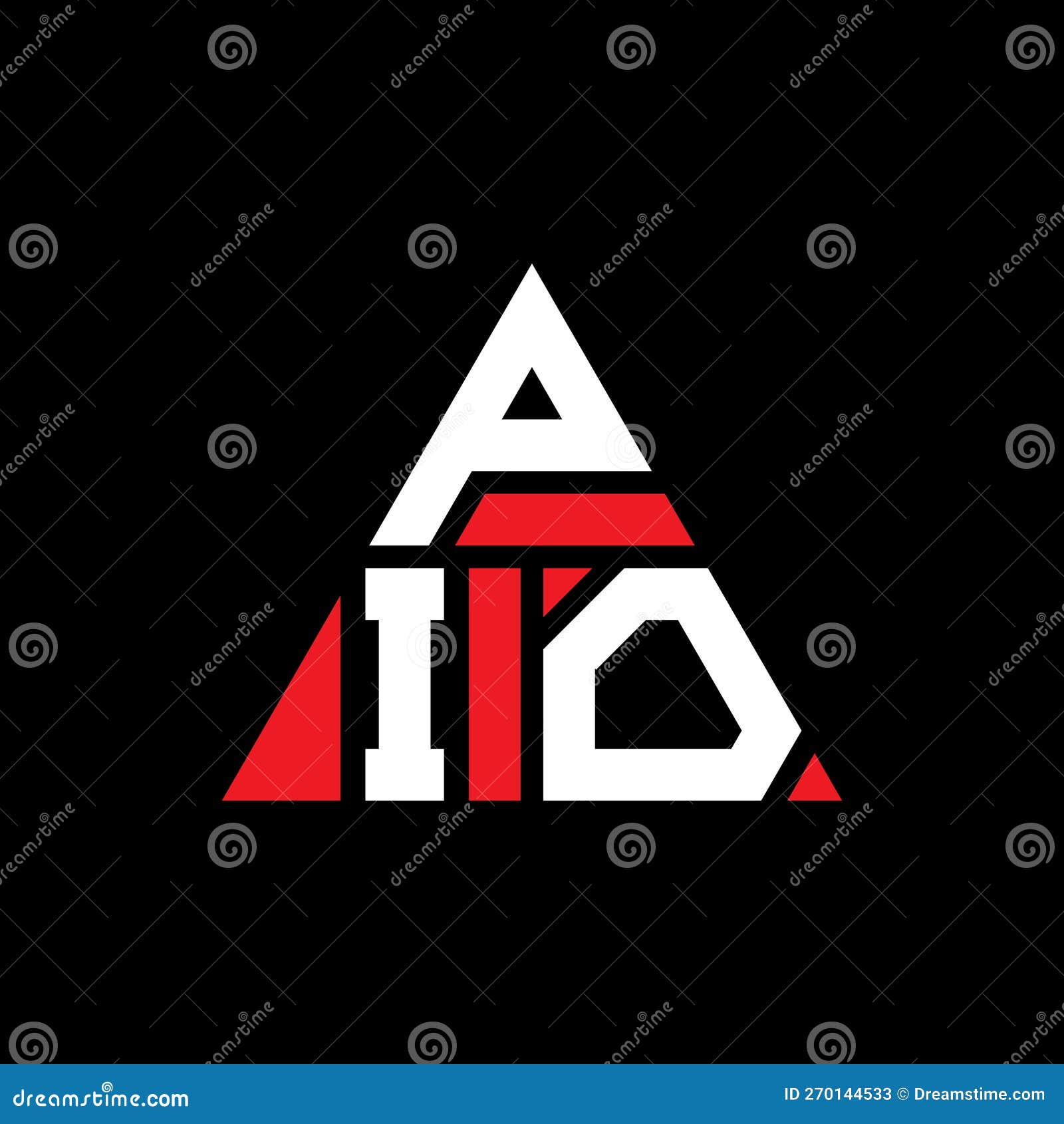 PIO Triangle Letter Logo Design with Triangle Shape. PIO Triangle Logo ...