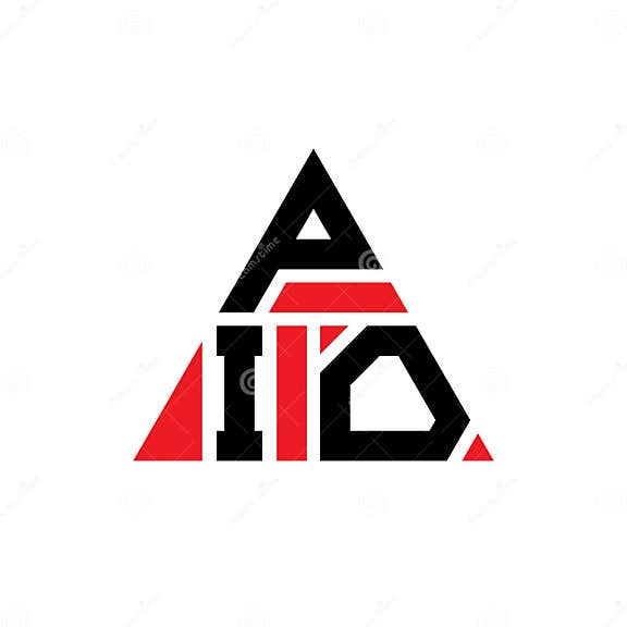 PIO Triangle Letter Logo Design with Triangle Shape. PIO Triangle Logo ...