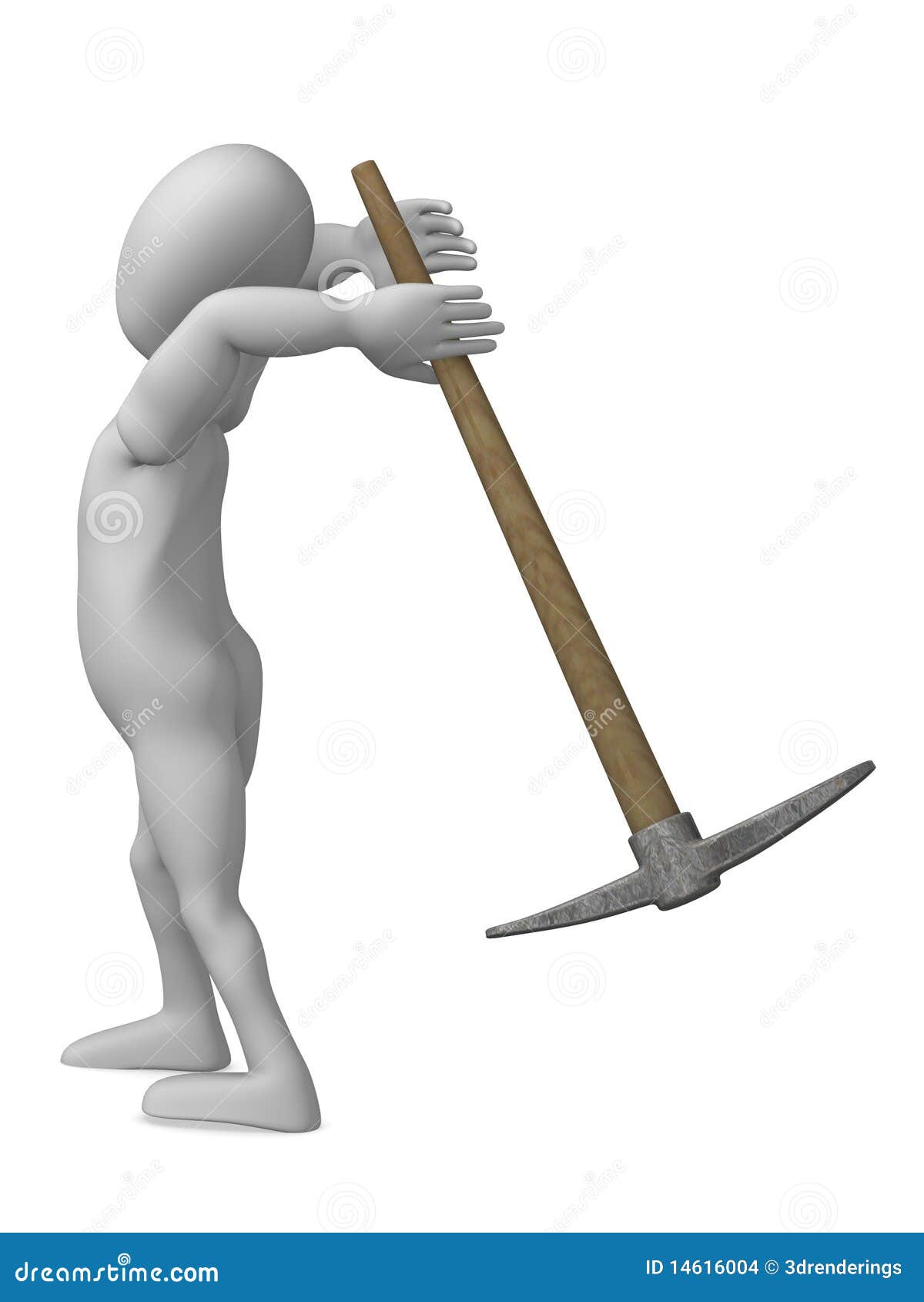 Pioche illustration stock. Illustration du main, caractère - 14616004