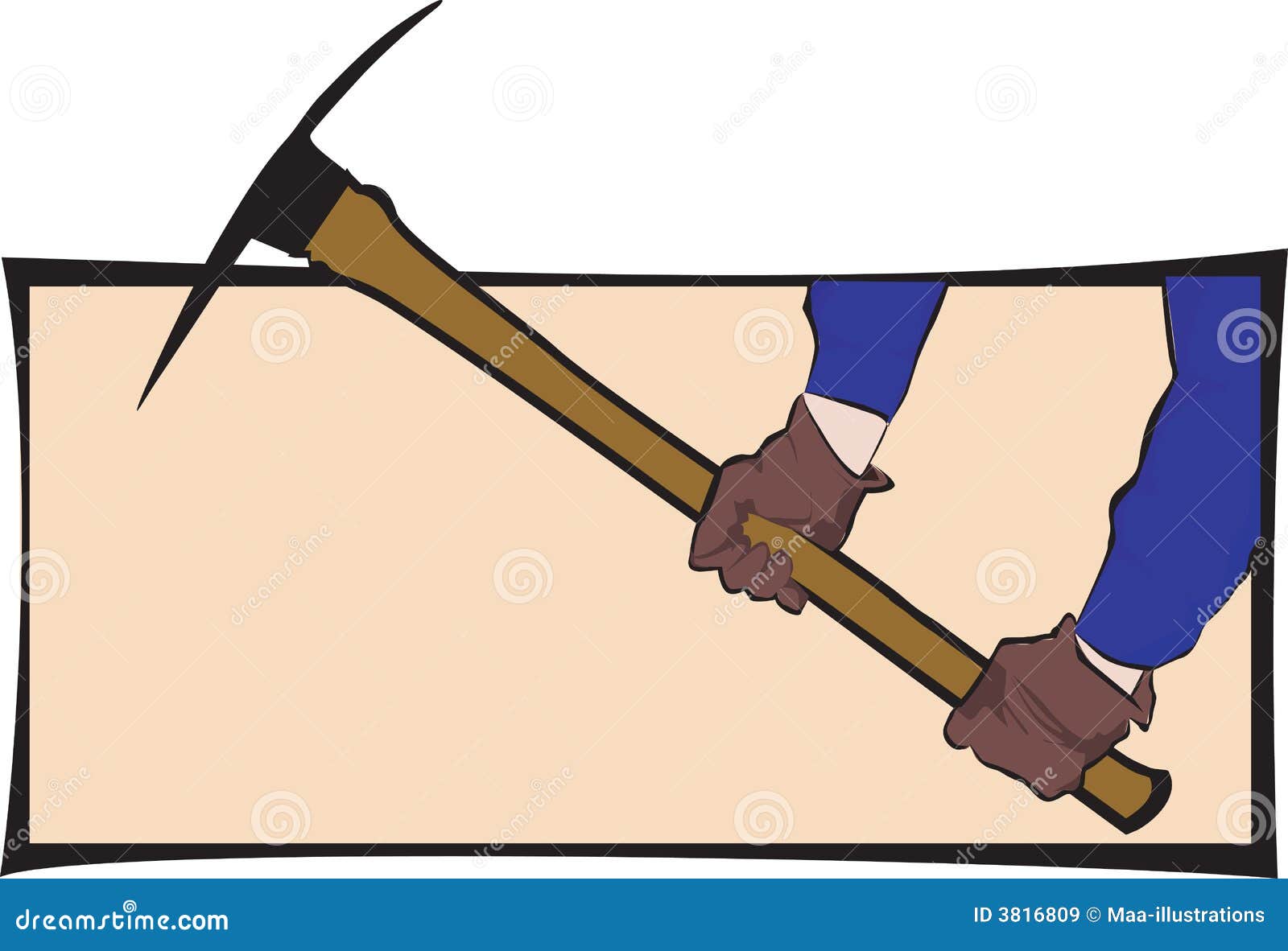 Pioche illustration de vecteur. Illustration du dégrossi - 3816809