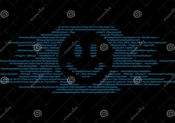 Pioctogram of a Smiley Face in Code Stock Illustration - Illustration ...