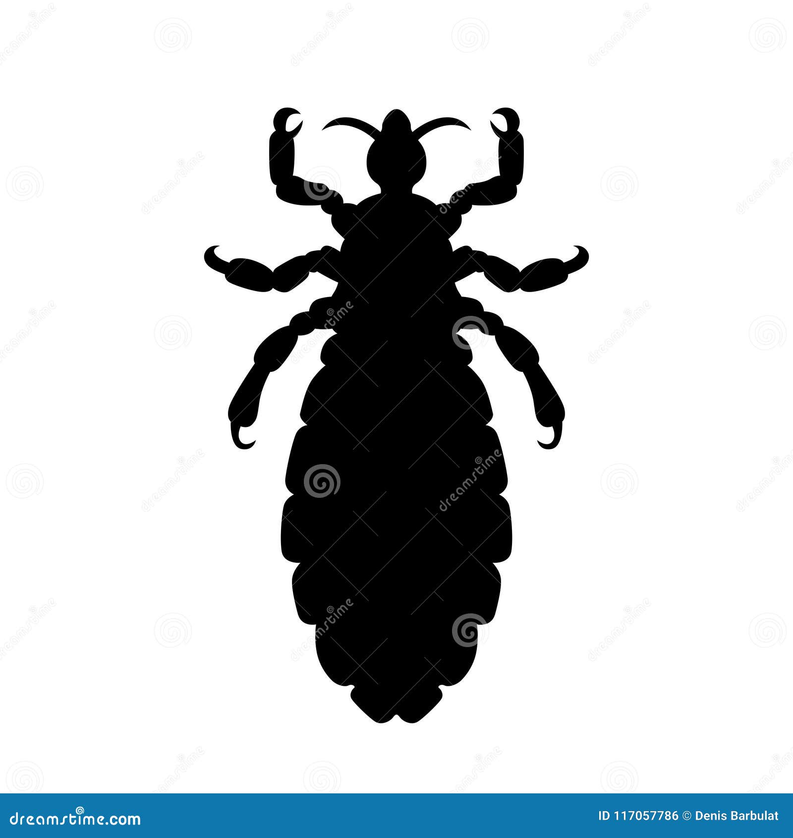 Piojo principal ilustración del vector. Ilustración de cubo - 117057786