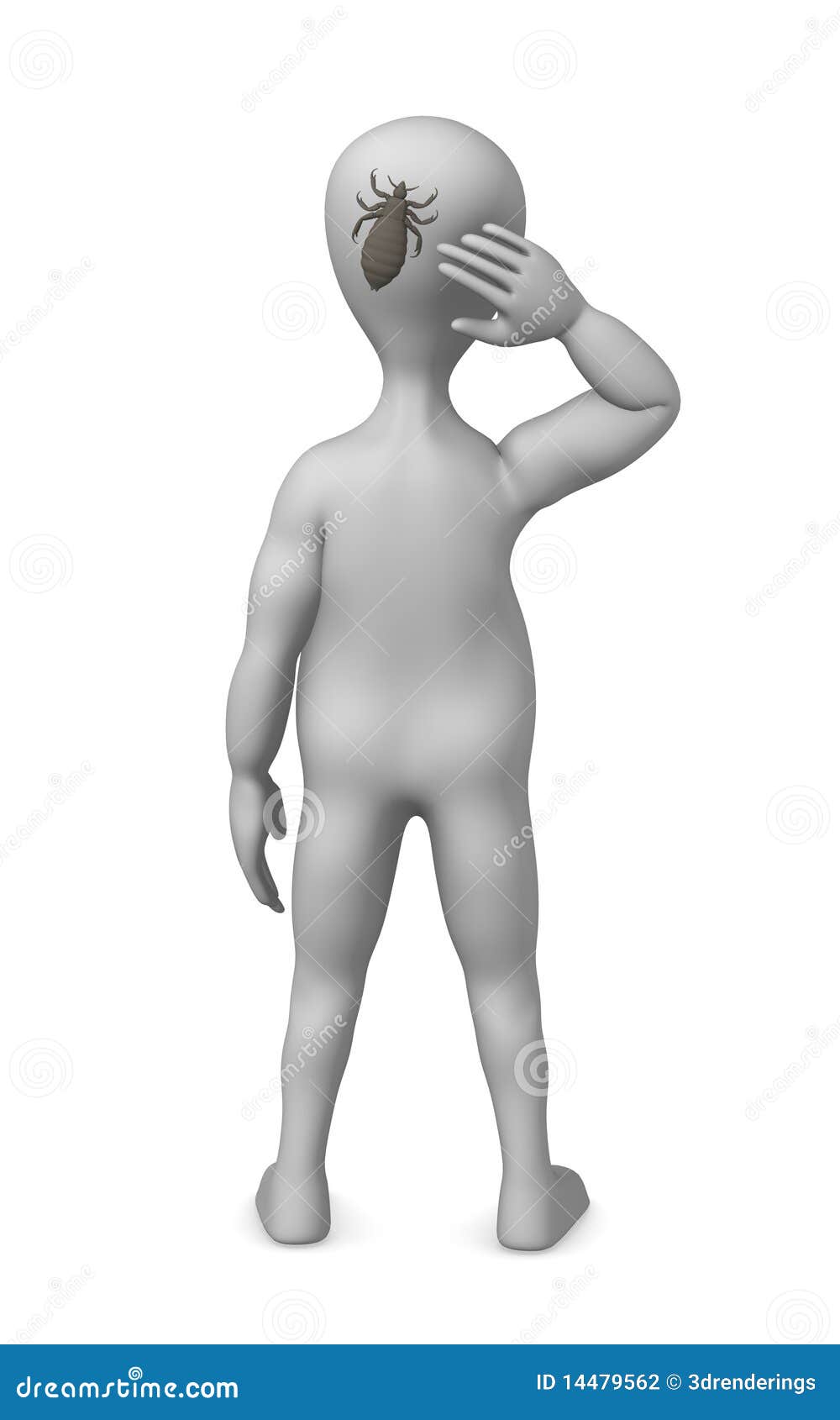 Piolho ilustração stock. Ilustração de postura, cartoon - 14479562