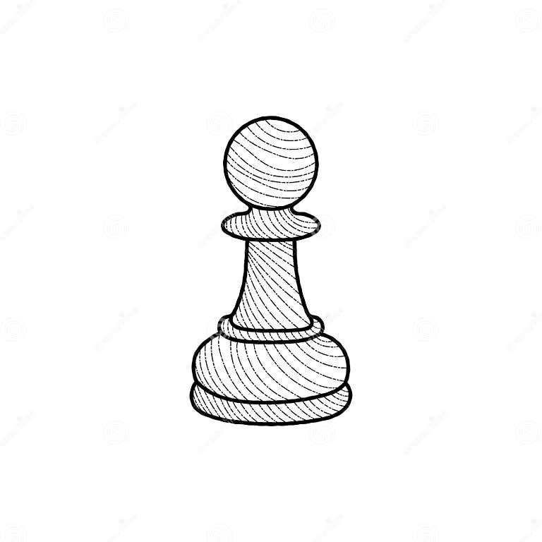 Pion Chess Objective Illustration Creative Design Stock Vector ...