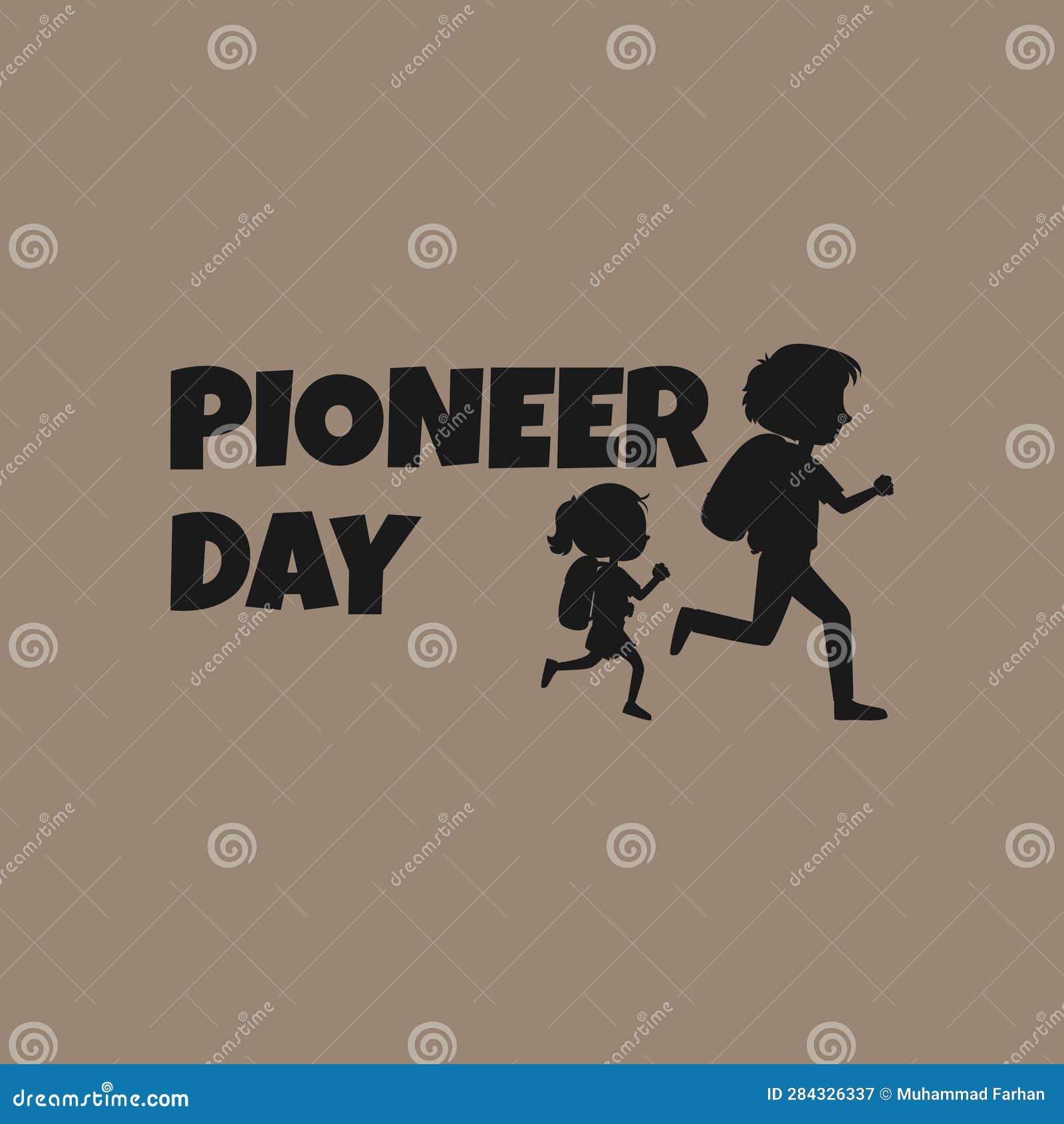 Pioneer Day Typography Graphic Design Stock Vector - Illustration of ...