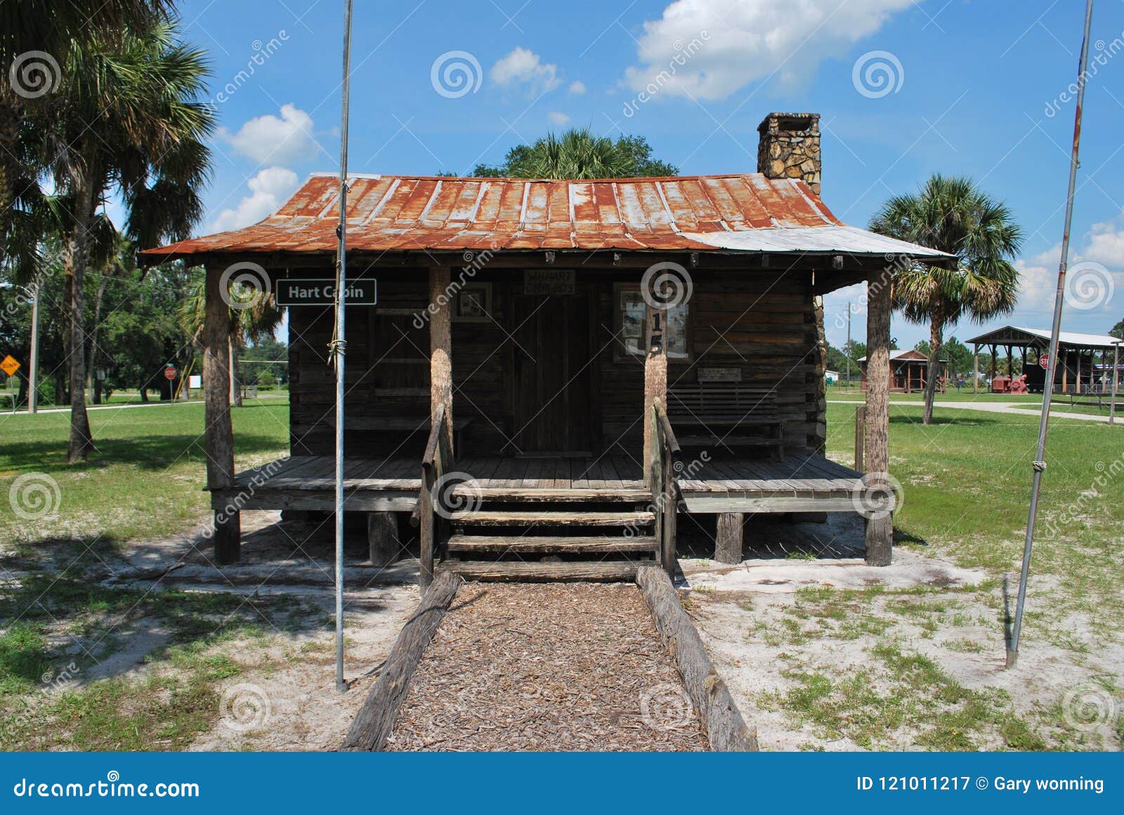 Pioneer Park Oneco Florida stock image. Image of wooden - 121011217