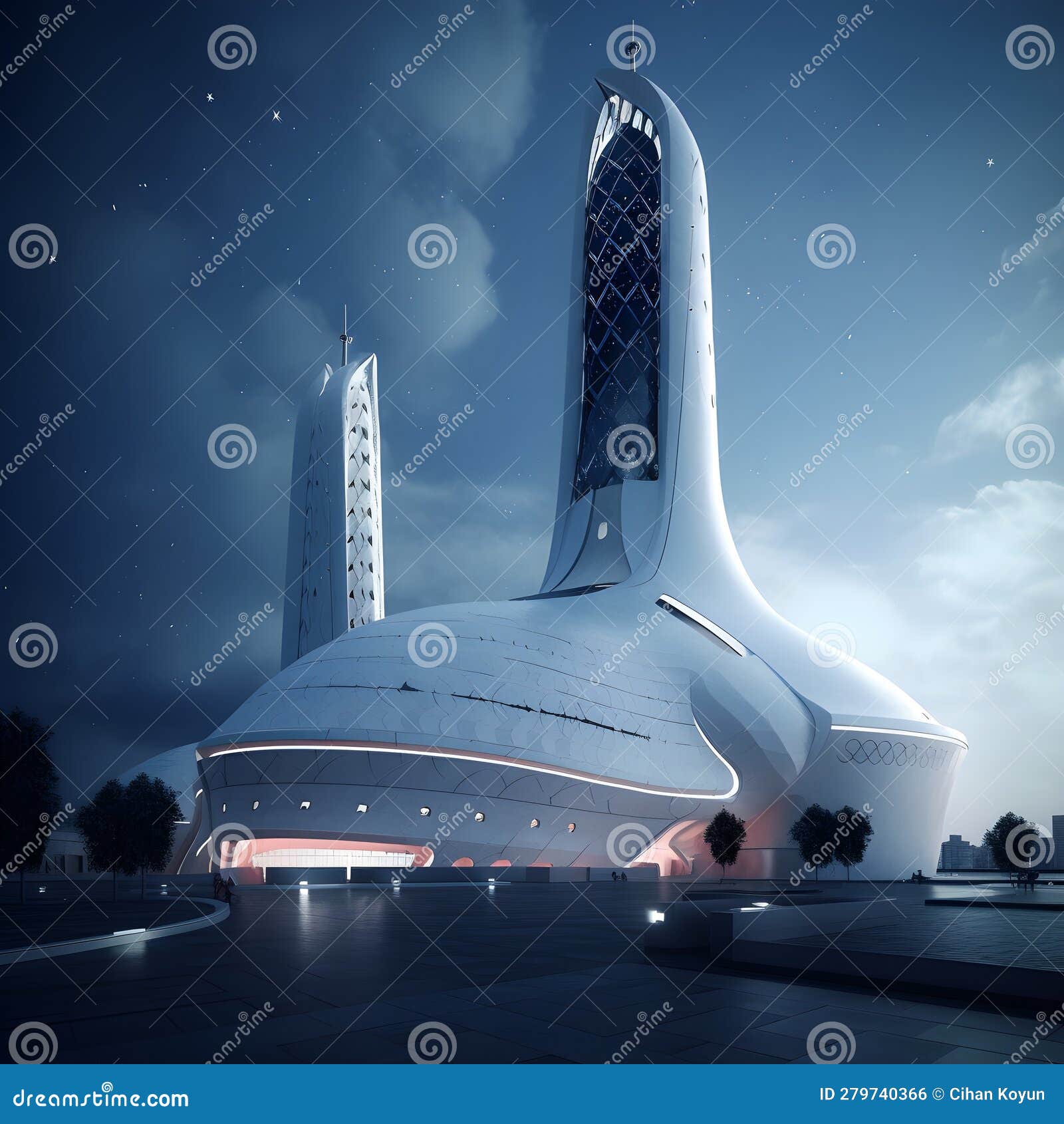 Pioneering Architecture, a Striking 3d Render of a Futuristic Building ...