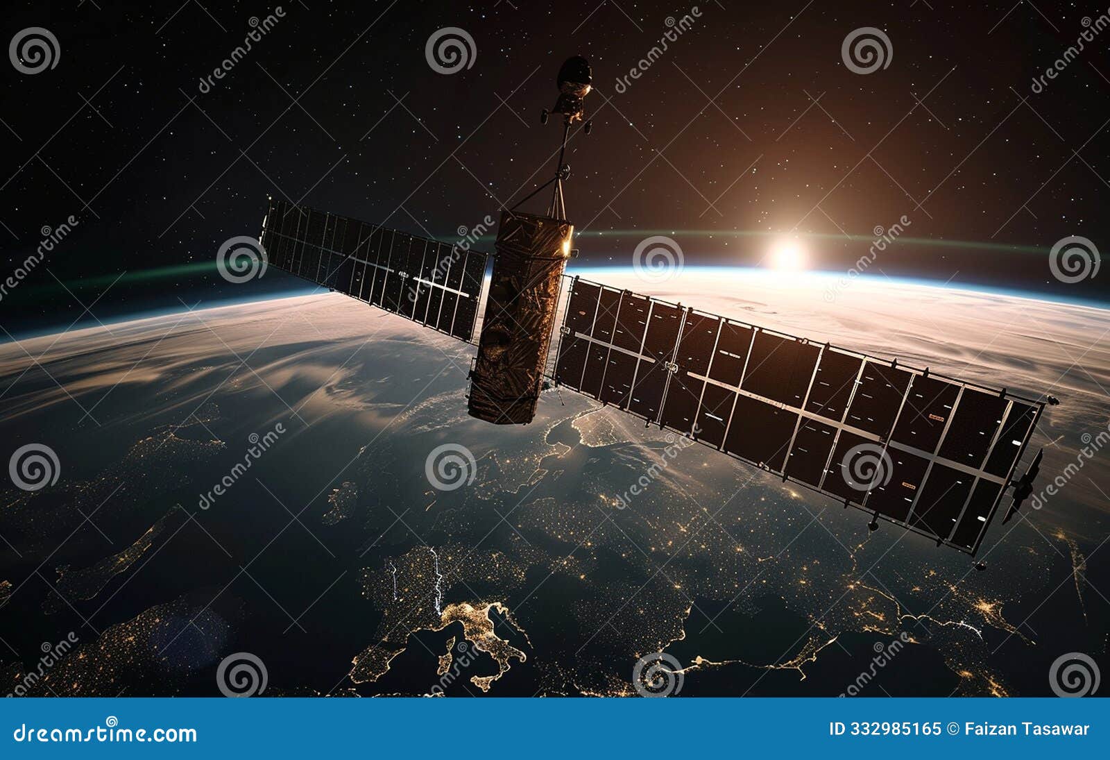 Pioneering Earth Observation from Space -Generative Ai Stock Image ...