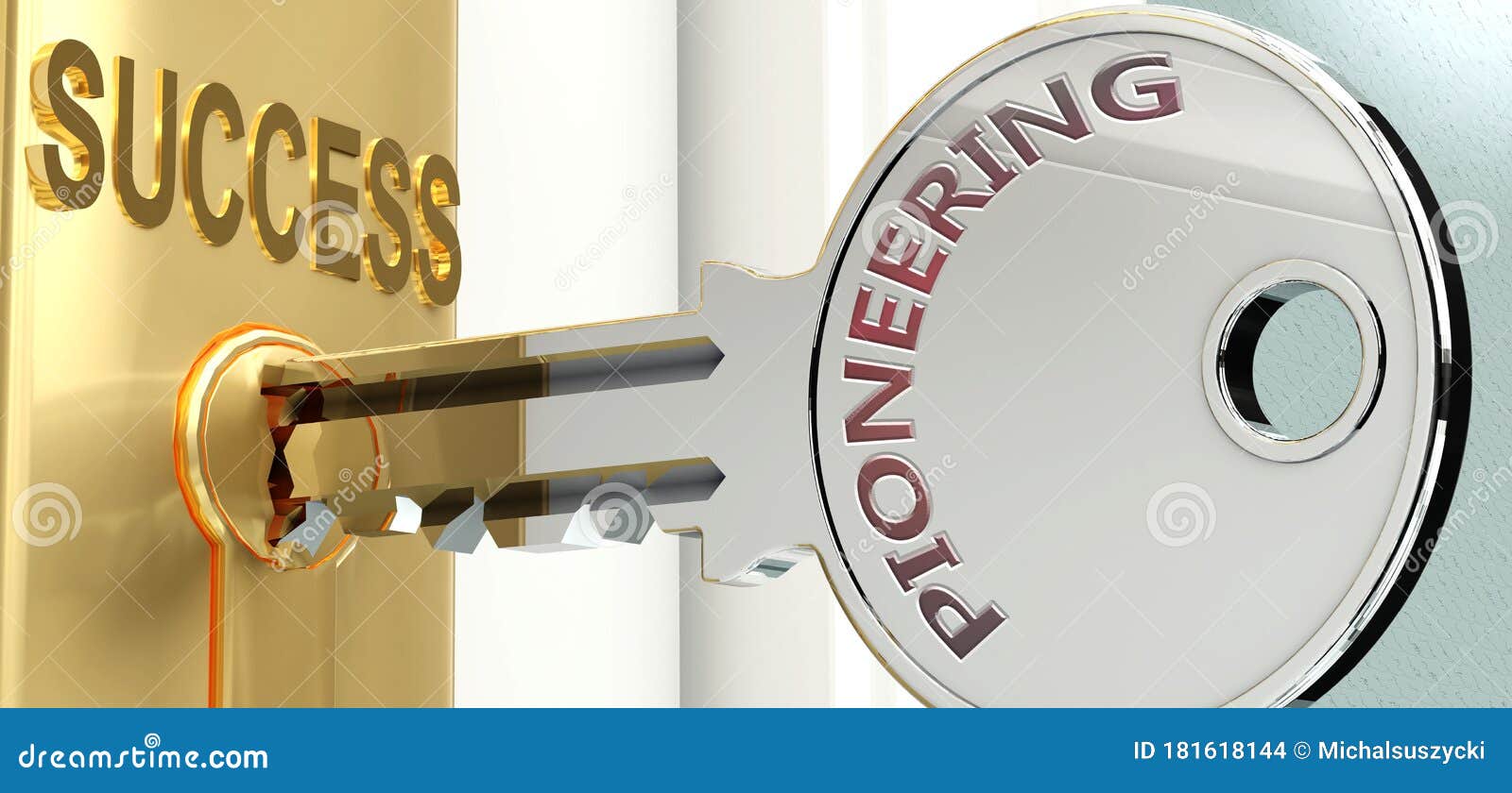 Pioneering and Success - Pictured As Word Pioneering on a Key, To ... Pioneering and Success - Pictured As Word Pioneering on a Key, To ...