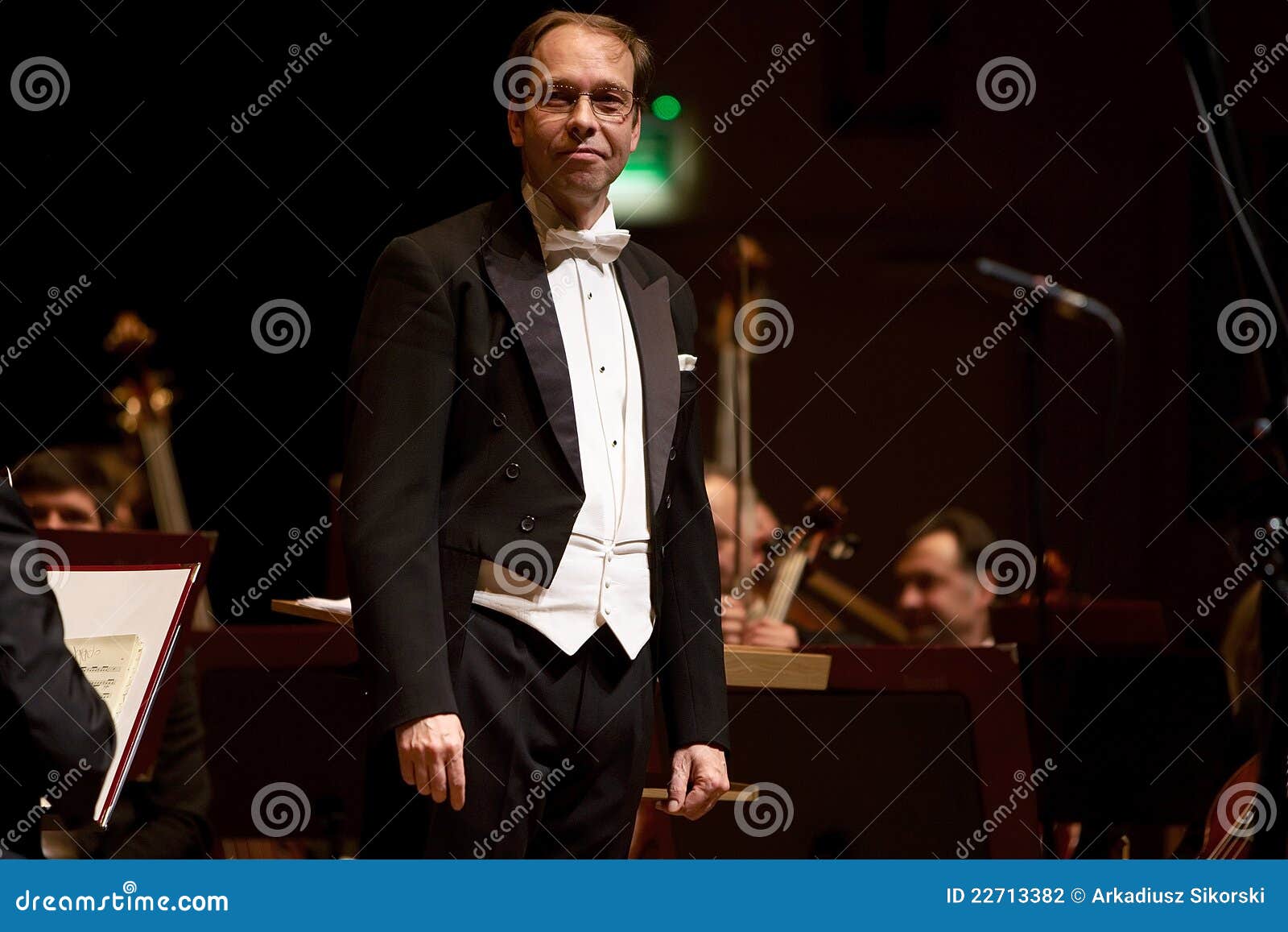 Piotr Borkowski, Conductor. Editorial Photography - Image of performer ...