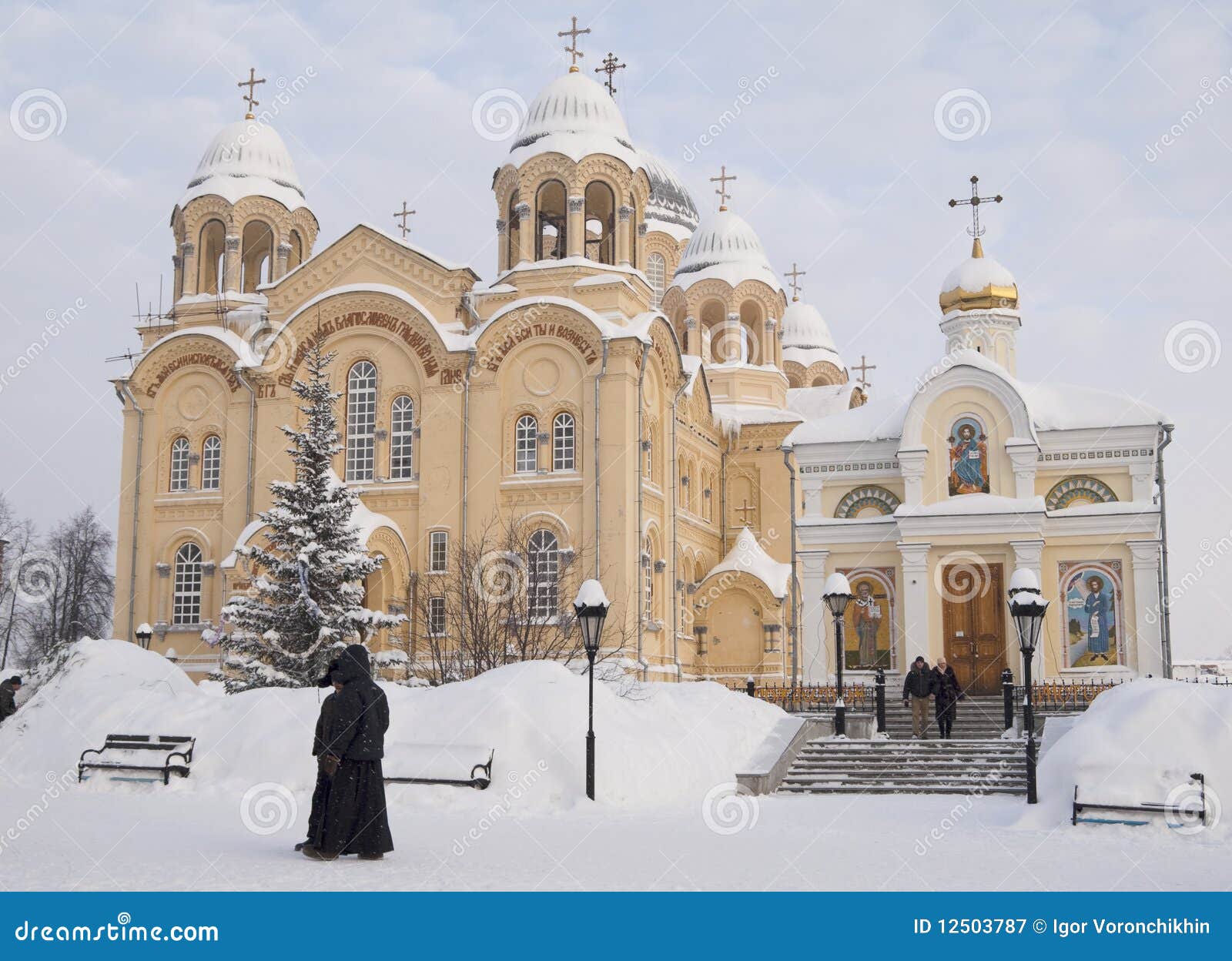 Piously-Nikolaev Man S Monastery. Stock Image - Image of monk, icon ...