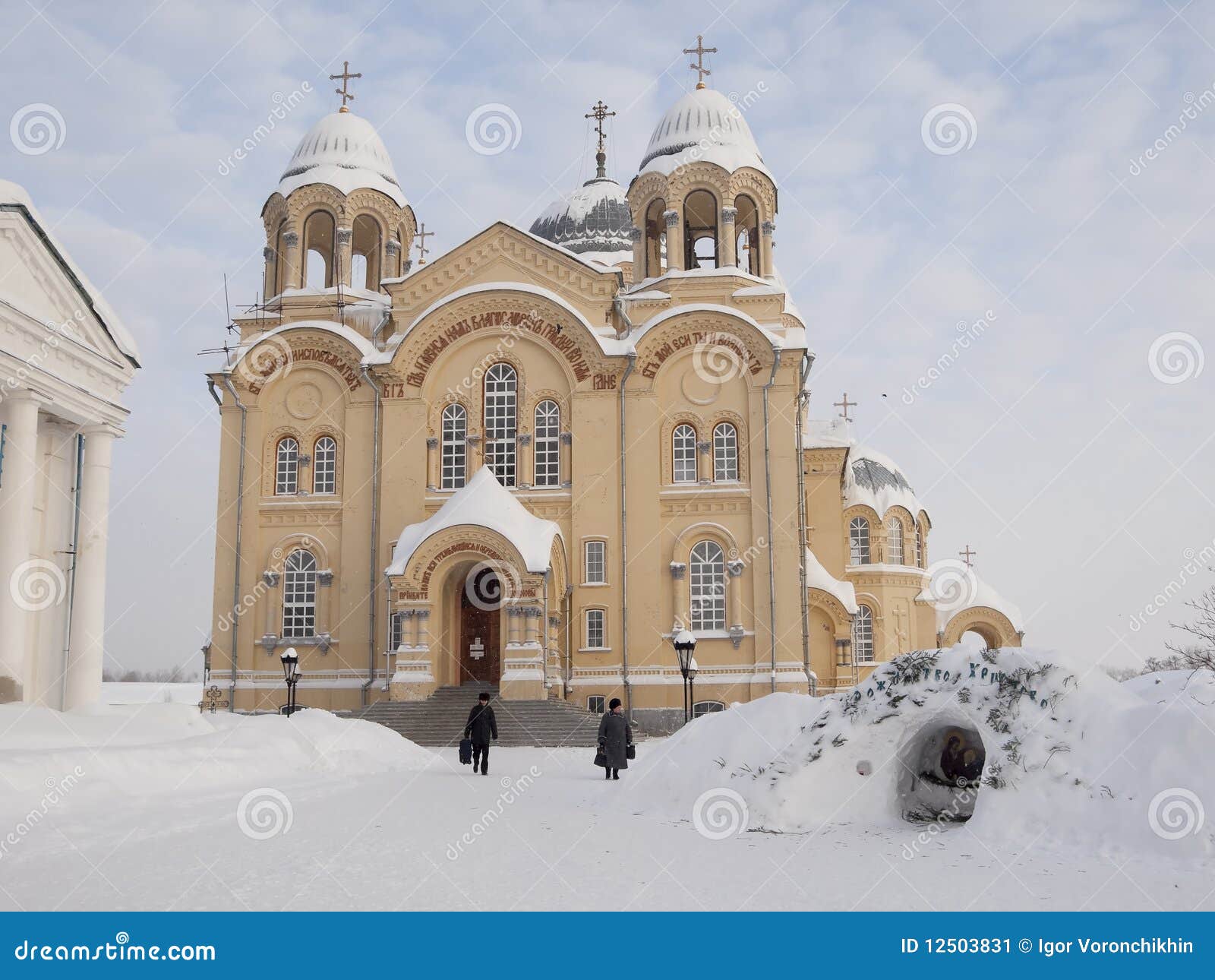 Piously-Nikolaev Man S Monastery. Stock Image - Image of building, dome ...