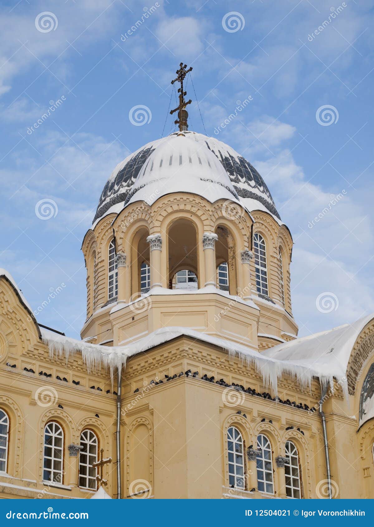 Piously-Nikolaev Man S Monastery. Stock Image - Image of monk, belfry ...