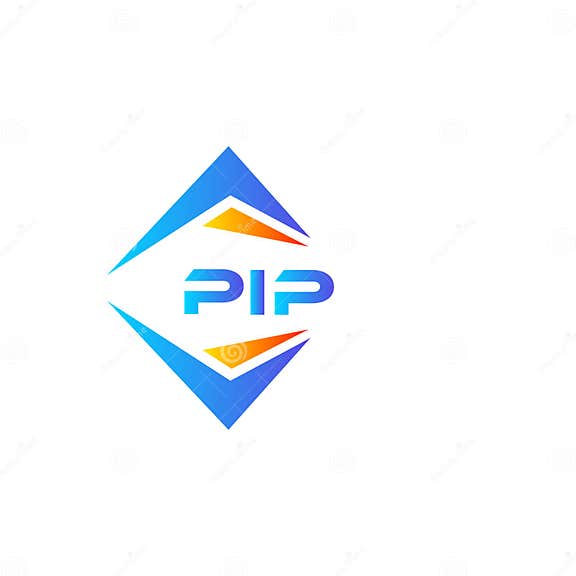 PIP Abstract Technology Logo Design on White Background. PIP Creative ...