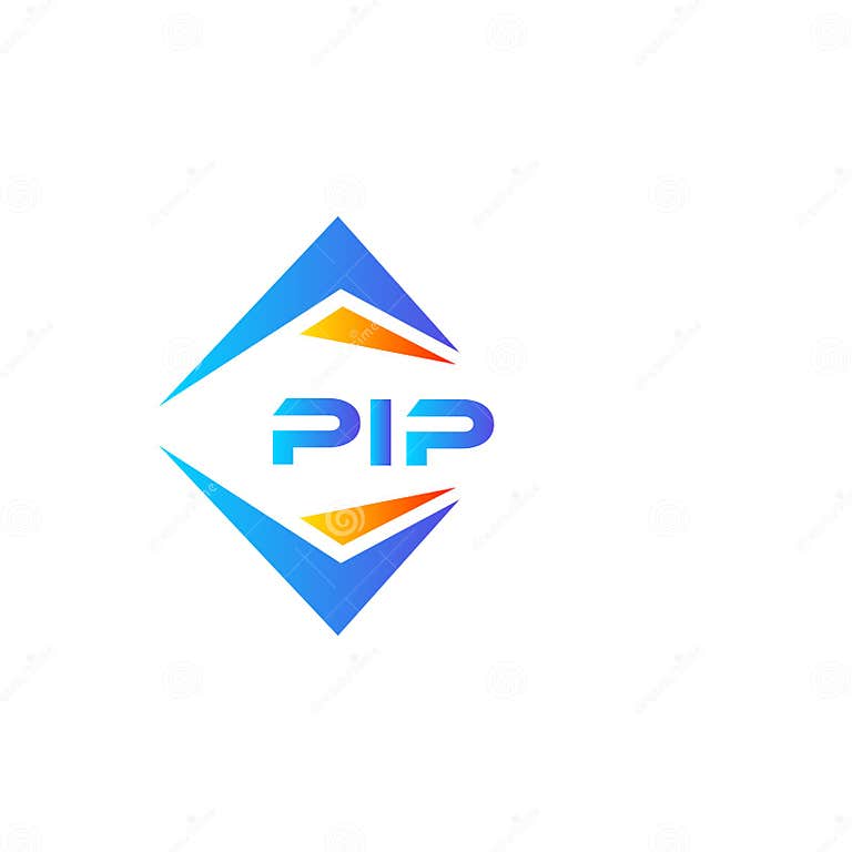 PIP Abstract Technology Logo Design on White Background. PIP Creative ...