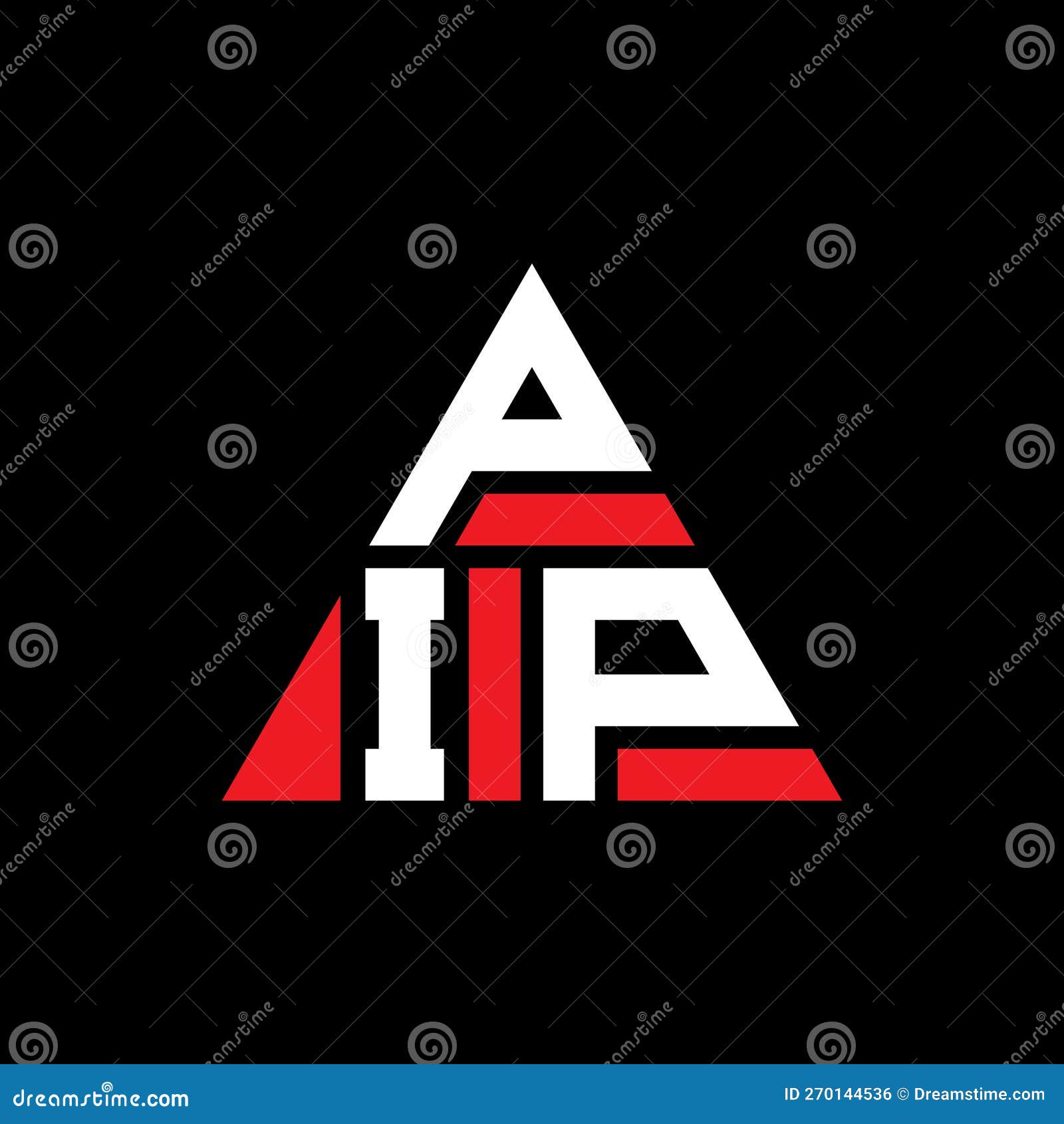 PIP Triangle Letter Logo Design with Triangle Shape. PIP Triangle Logo ...