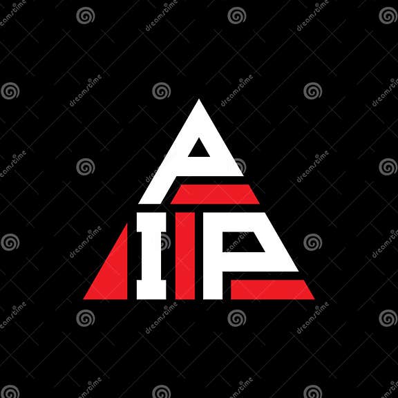 PIP Triangle Letter Logo Design with Triangle Shape. PIP Triangle Logo ...