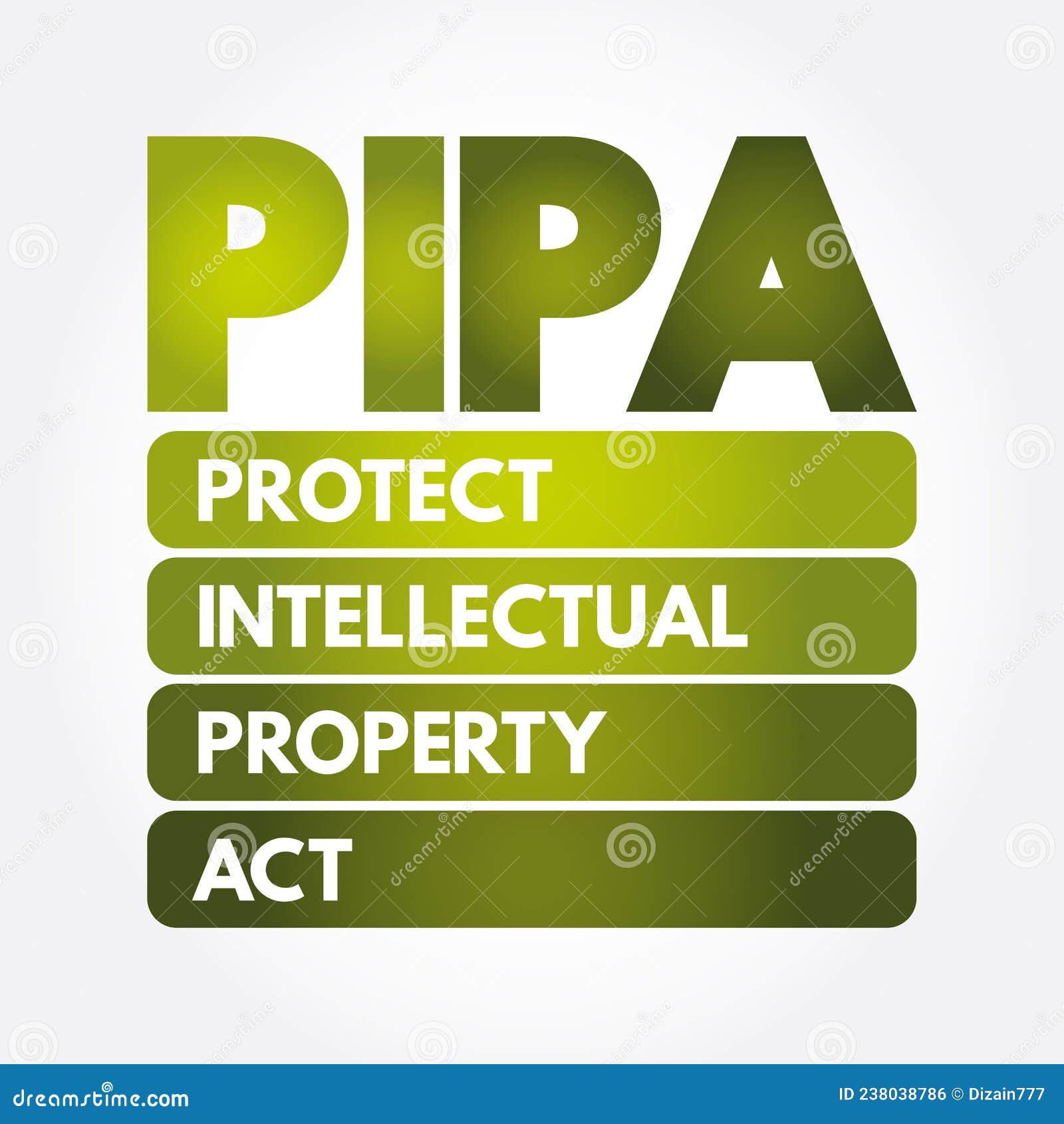 PIPA - Protect Intellectual Property Act Acronym Text Stamp, Concept ...