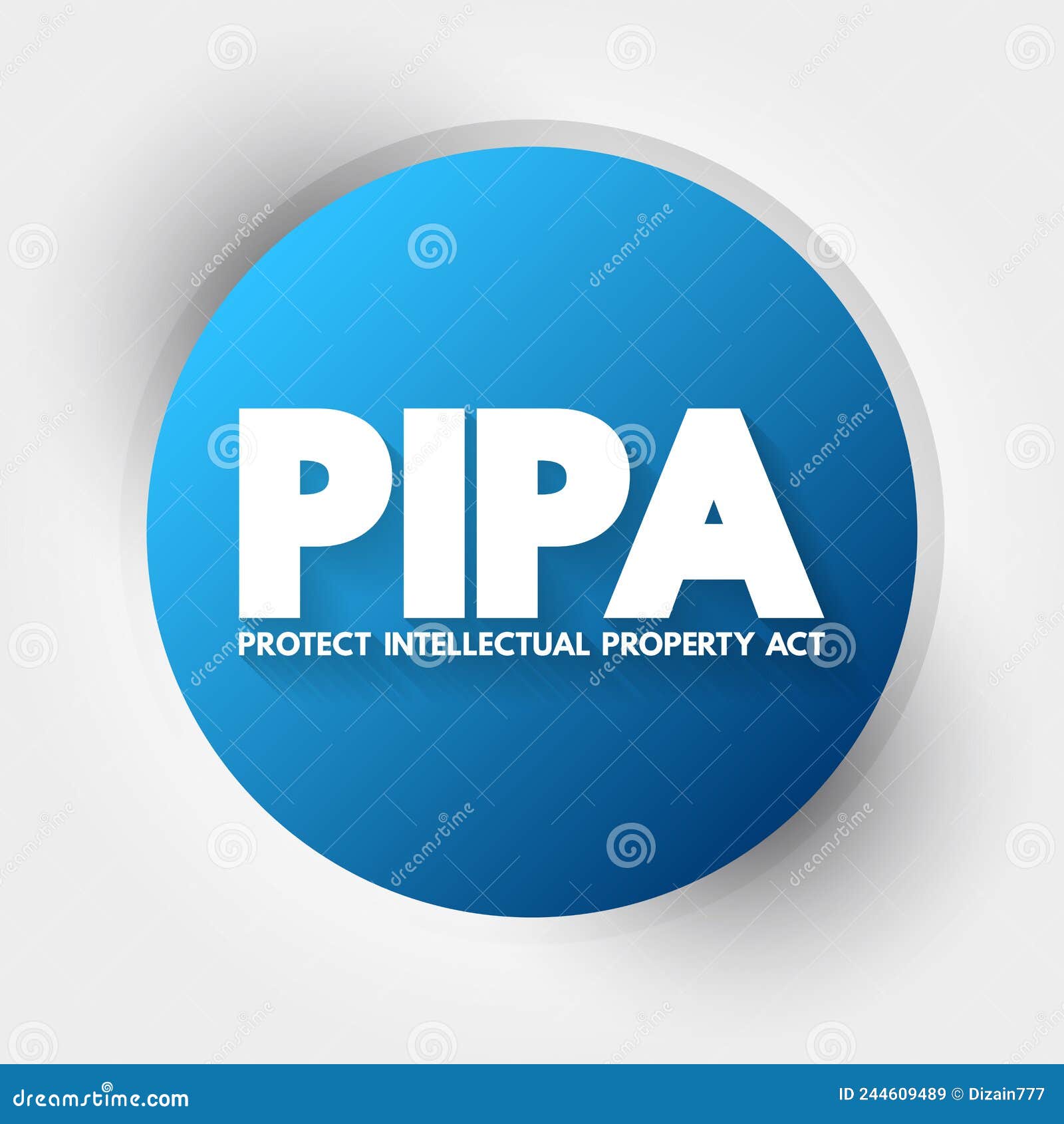 PIPA - Protect Intellectual Property Act Acronym Text Stamp, Concept ...