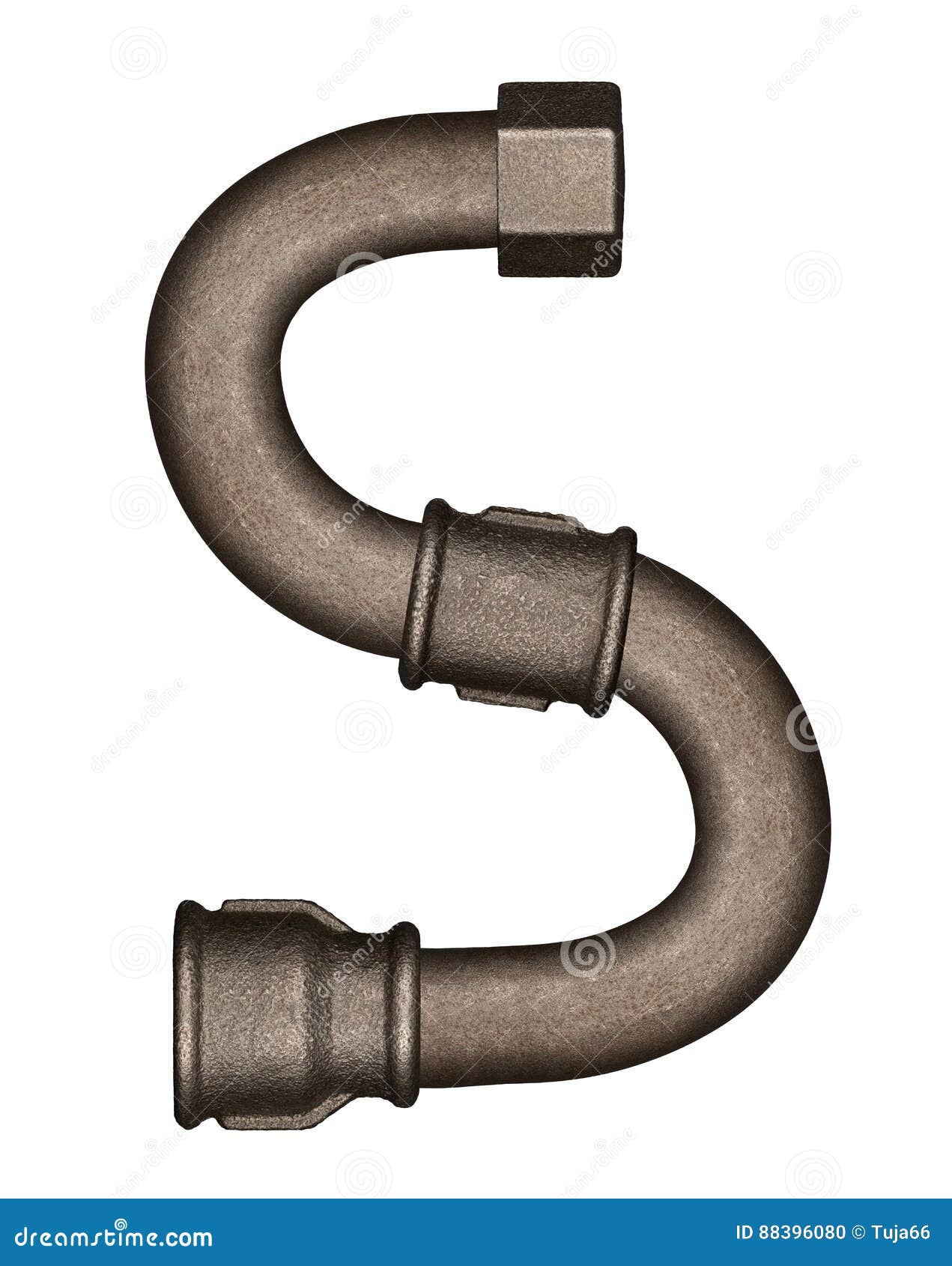 Pipe alphabet letter stock photo. Image of iron, figure - 88396080