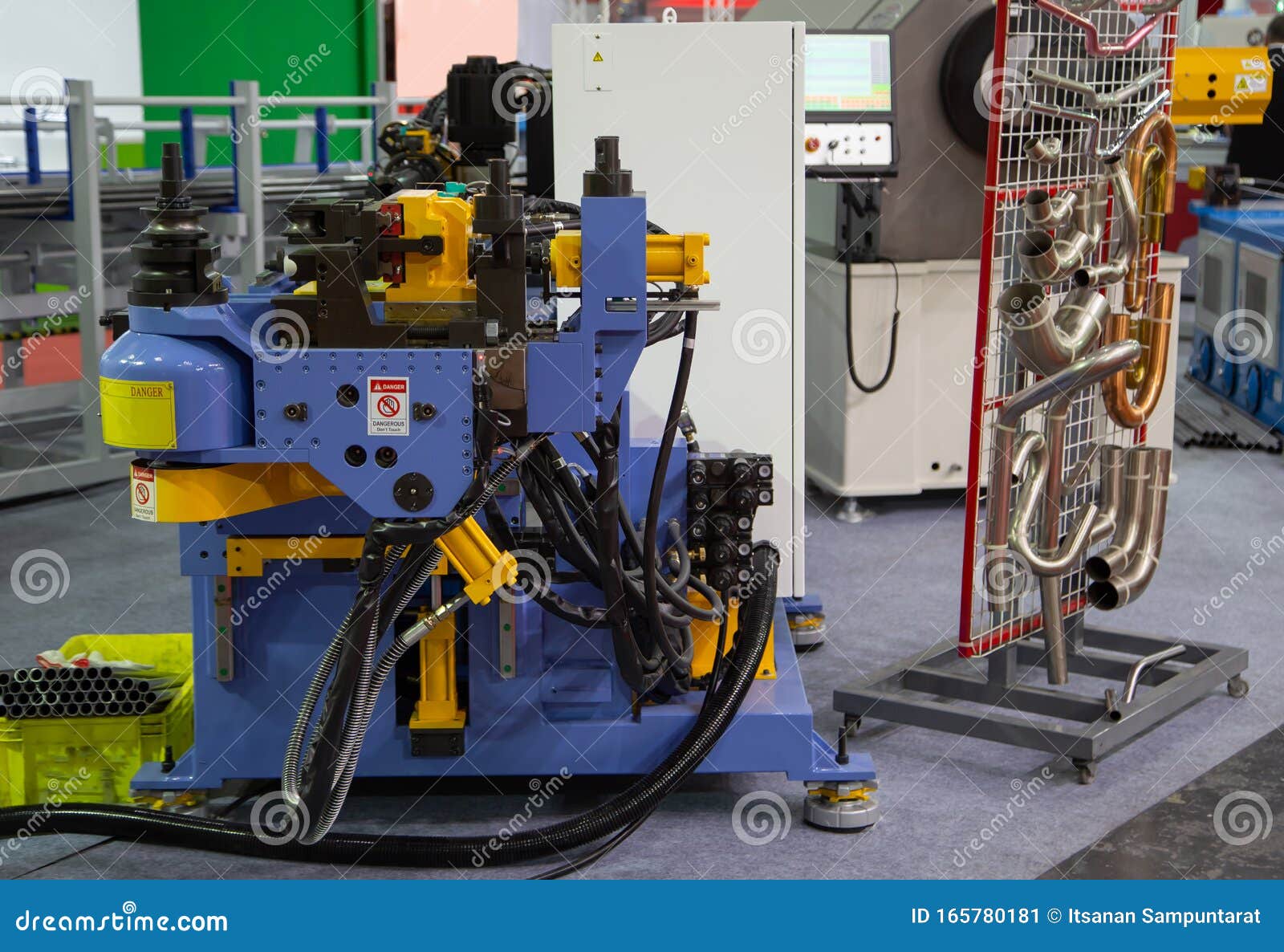 Pipe bending machine stock image. Image of metallic - 165780181