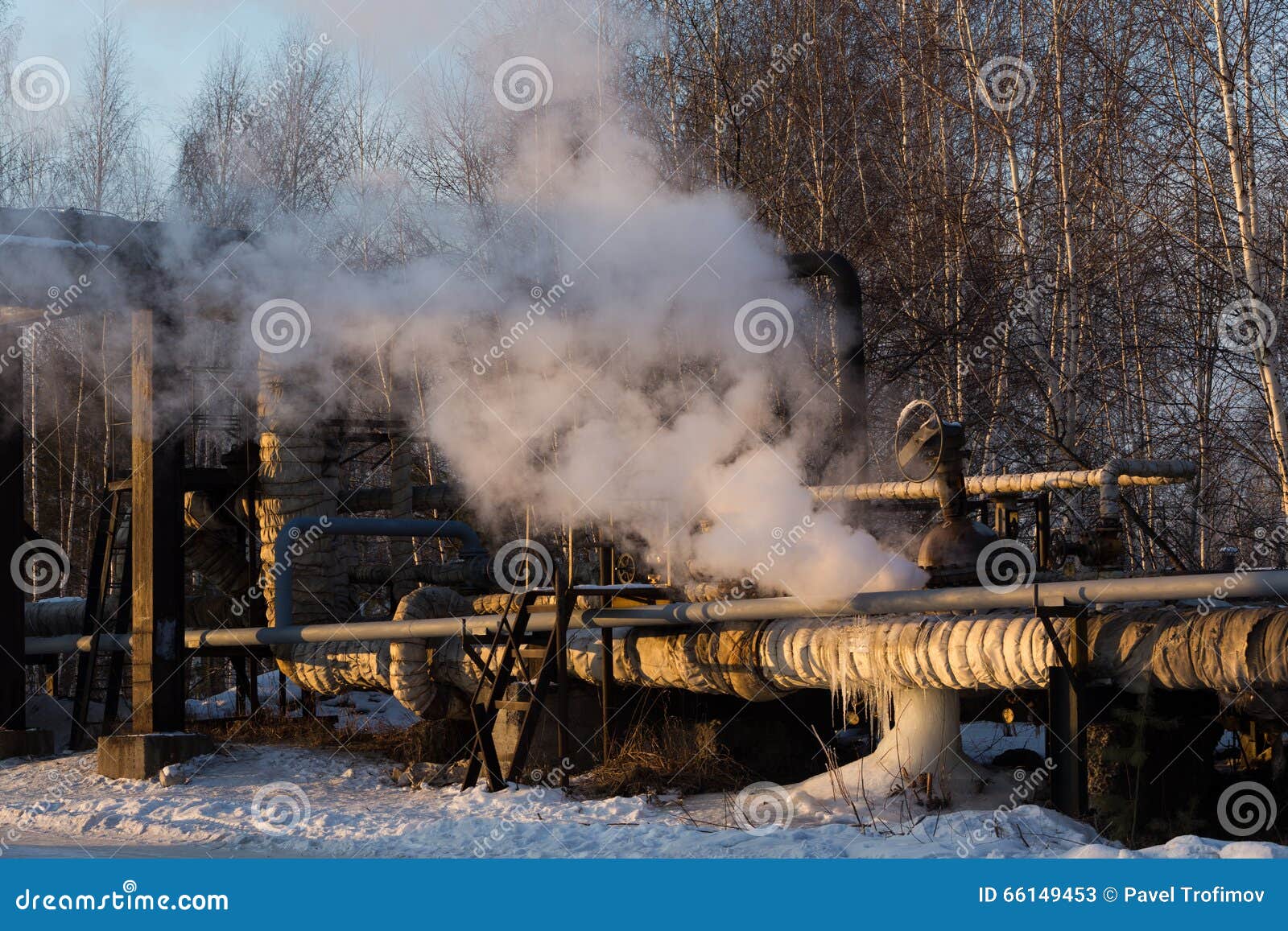 Pipe Breakage Running Hot Water Stock Image - Image of engineering ...