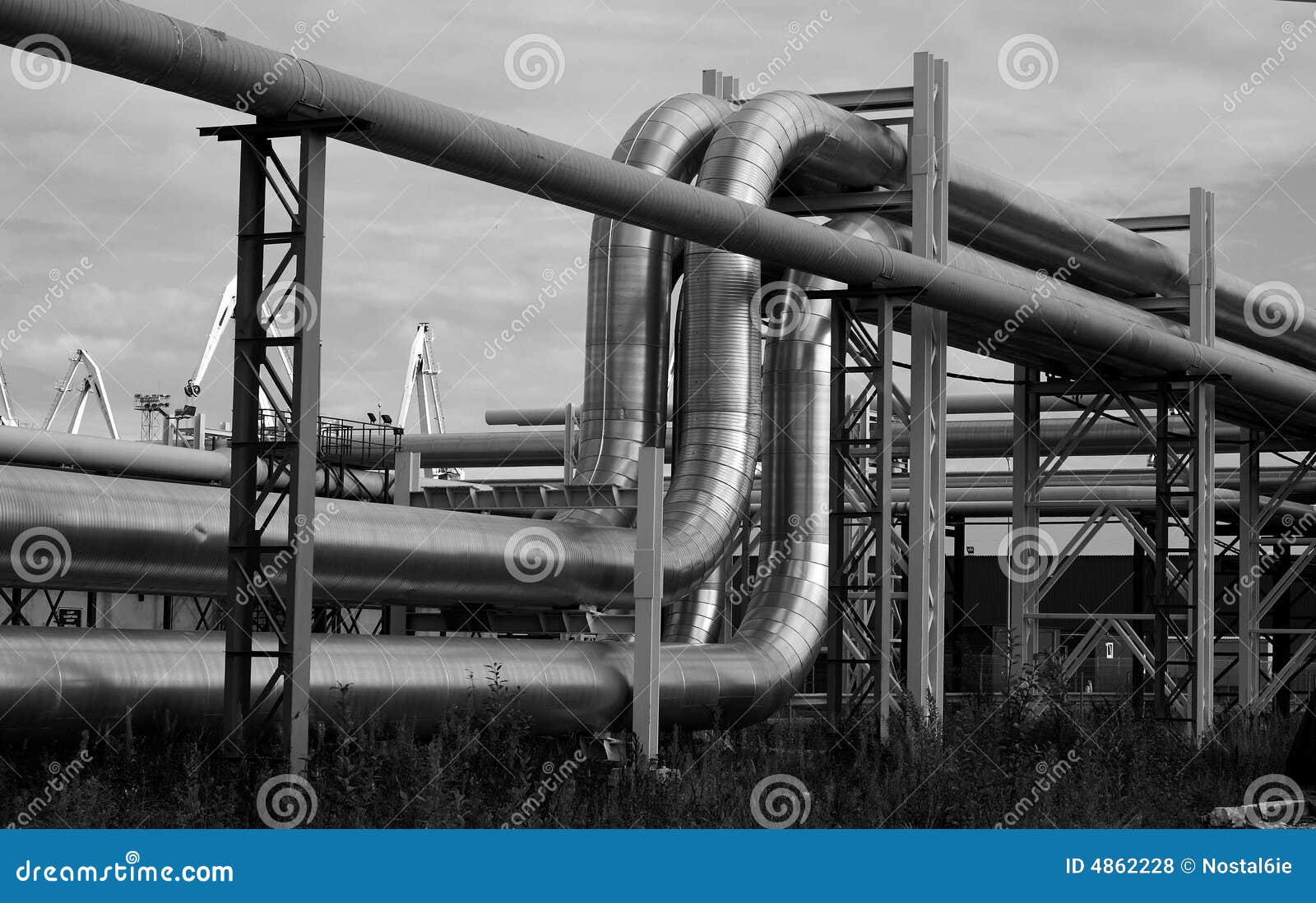 Pipe-bridge stock photo. Image of plant, powerful, port - 4862228