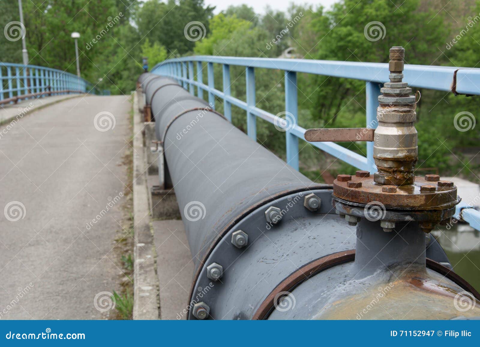 Pipe on a bridge stock image. Image of blury, pipes, vent - 71152947