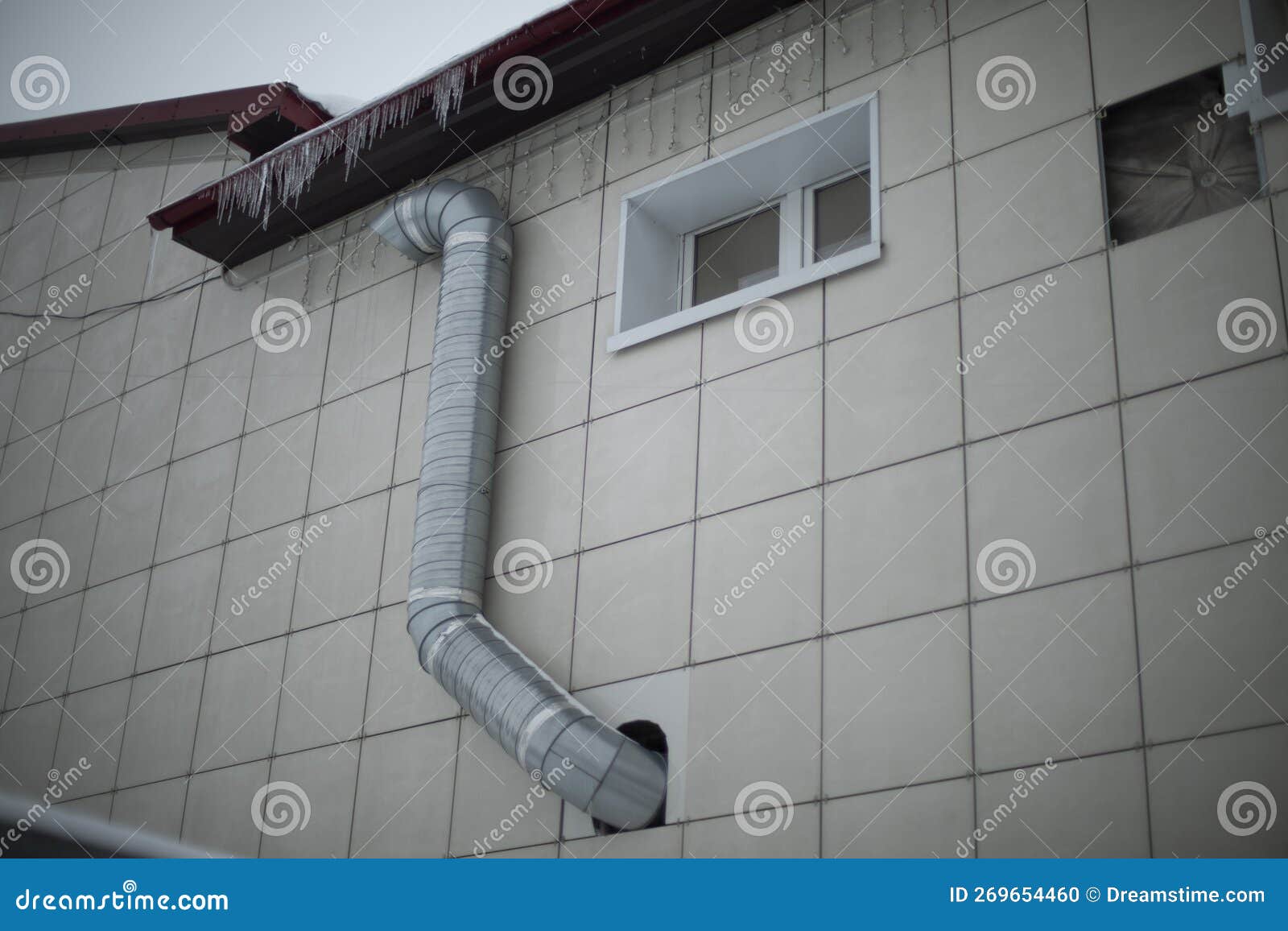 Pipe on Building. Ventilation System Stock Photo - Image of ...