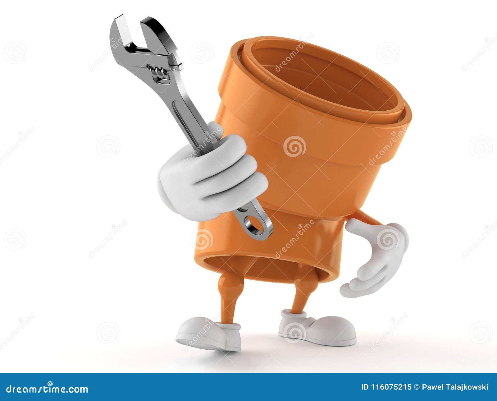 Pipe Character Holding Adjustable Wrench Stock Illustration ... Pipe Character Holding Adjustable Wrench Stock Illustration ...