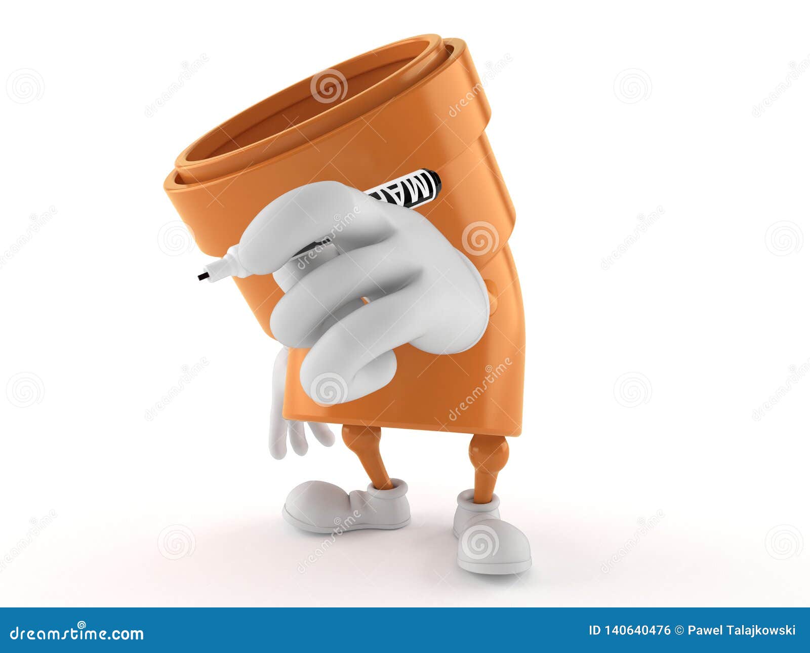 Pipe Character Holding Marker Stock Illustration - Illustration of tube ... Pipe Character Holding Marker Stock Illustration - Illustration of tube ...