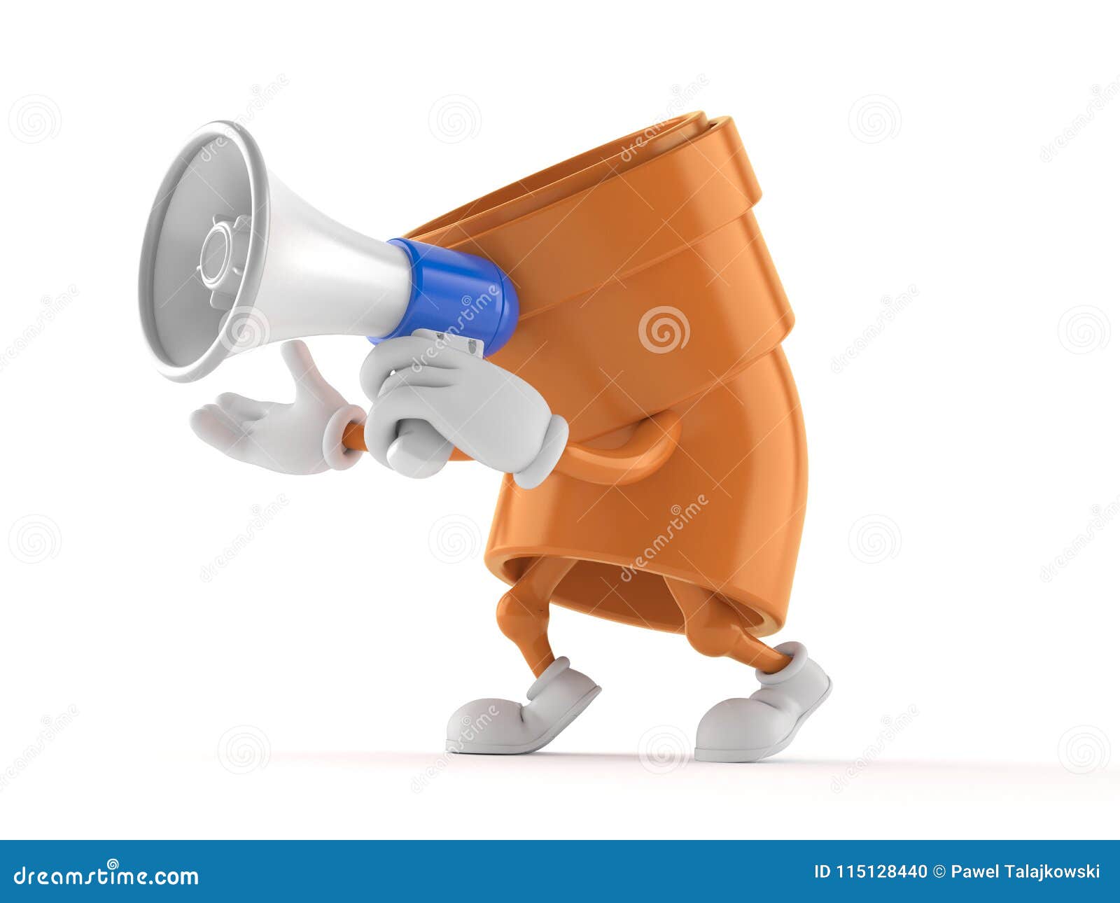 Pipe Character Speaking through a Megaphone Stock Illustration ... Pipe Character Speaking through a Megaphone Stock Illustration ...