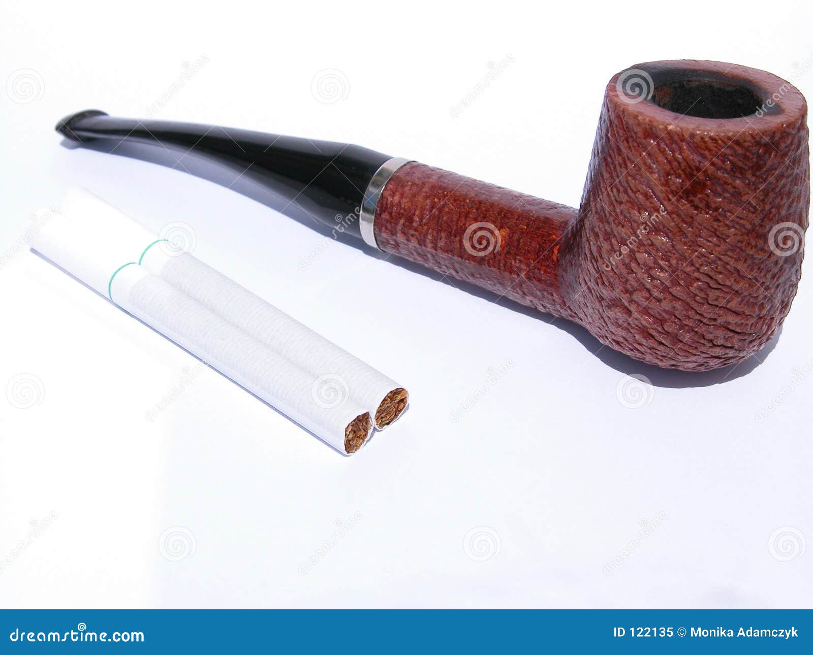 Pipe and cigarettes stock image. Image of smoking, savor - 122135