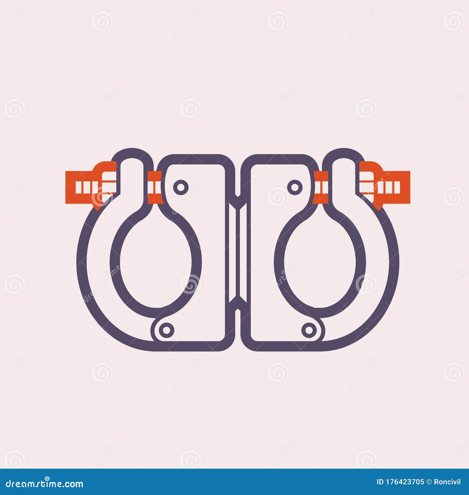 Pipe clamp icon stock vector. Illustration of lock, ladder - 176423705