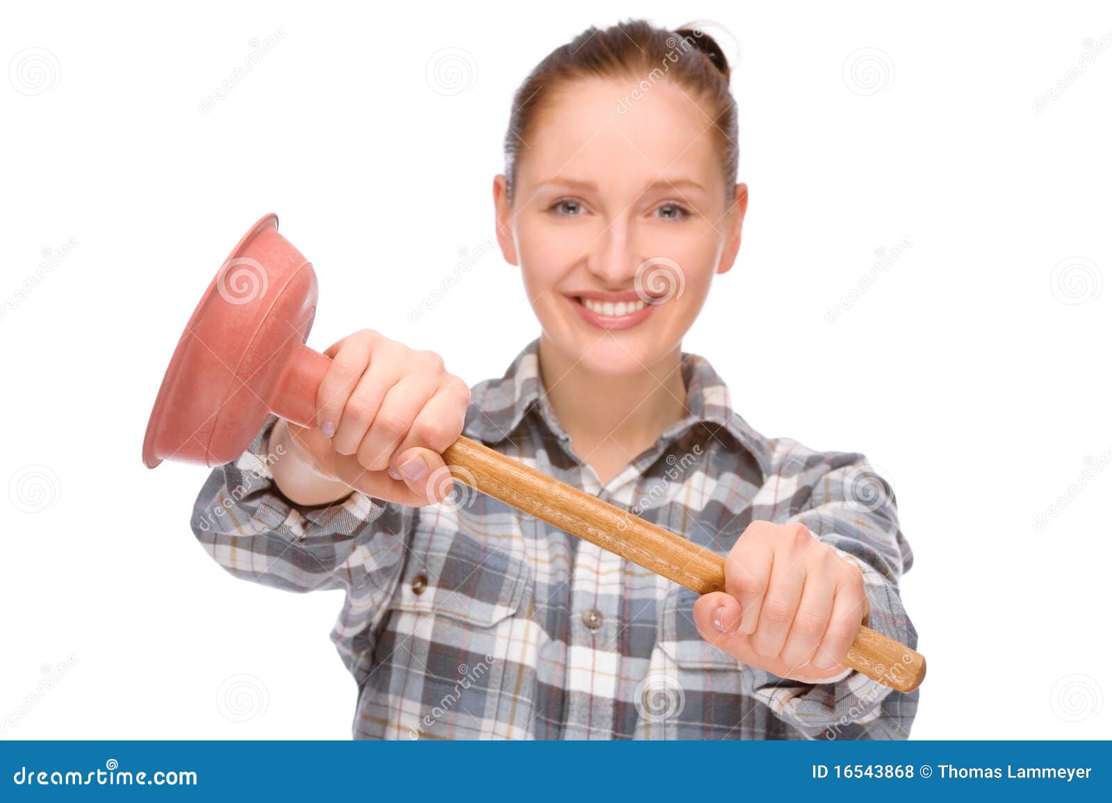 Pipe clogging stock photo. Image of friendly, blue, lumberjack - 16543868