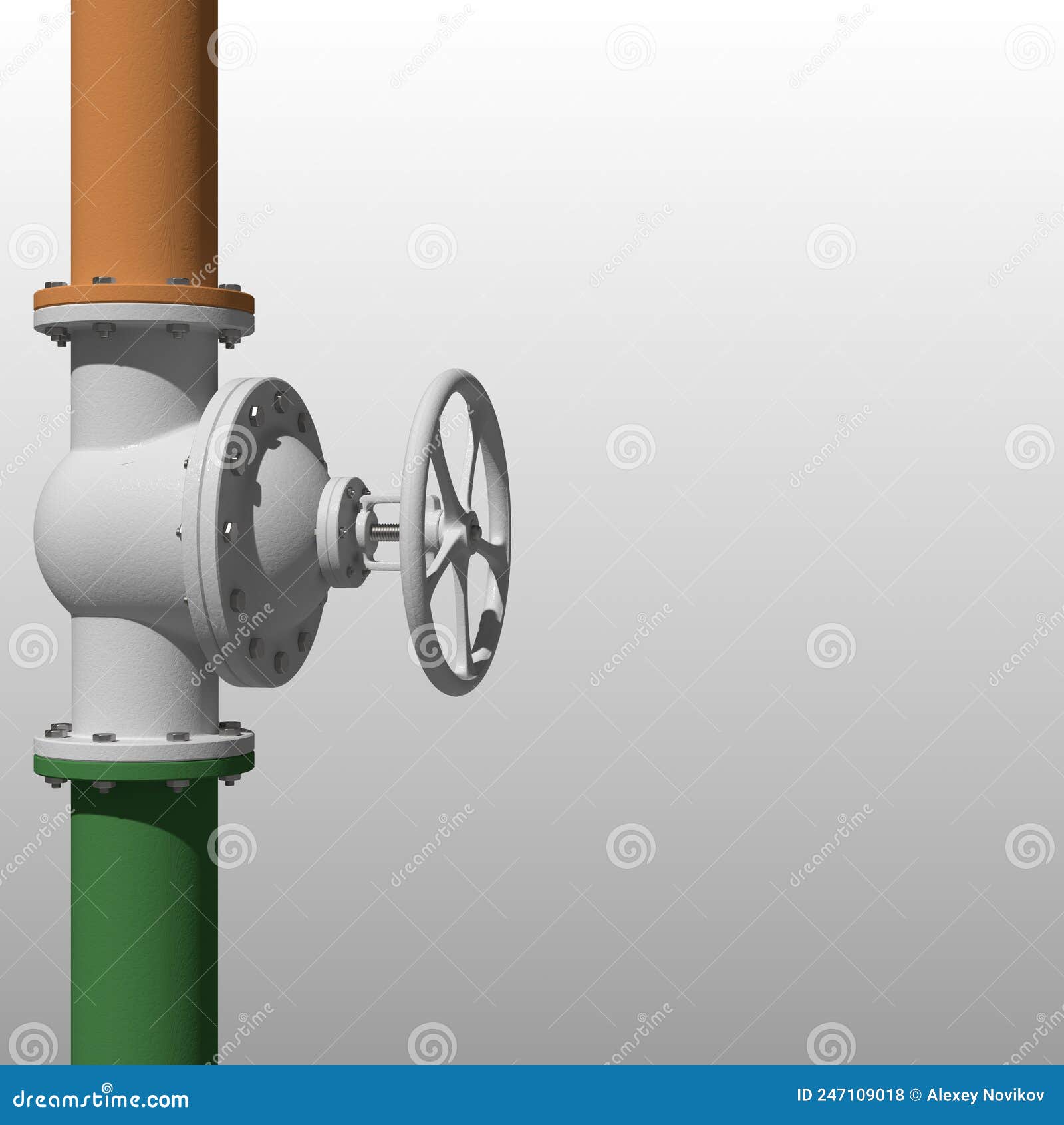 Pipe with Colors of Flag of India, 3D Rendering Stock Illustration ...