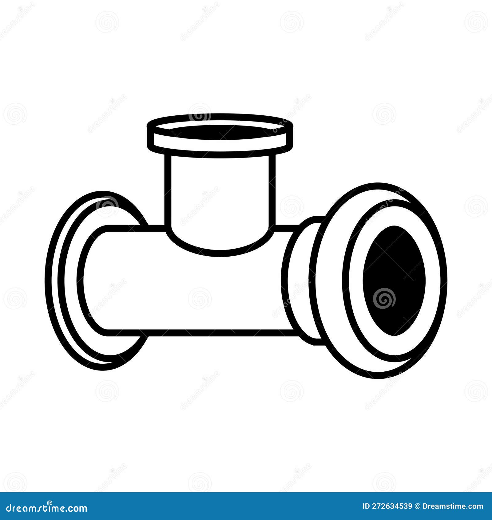 Pipe Connection Icon Outline Vector Stock Vector - Illustration of ...
