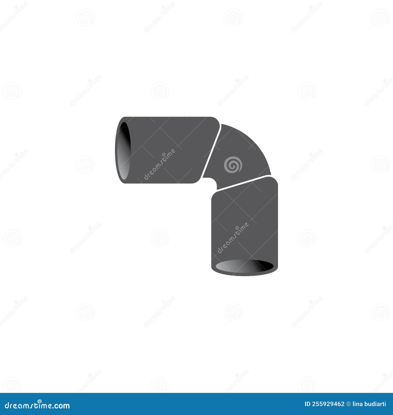 Pipe connection icon stock vector. Illustration of sewerage - 255929462