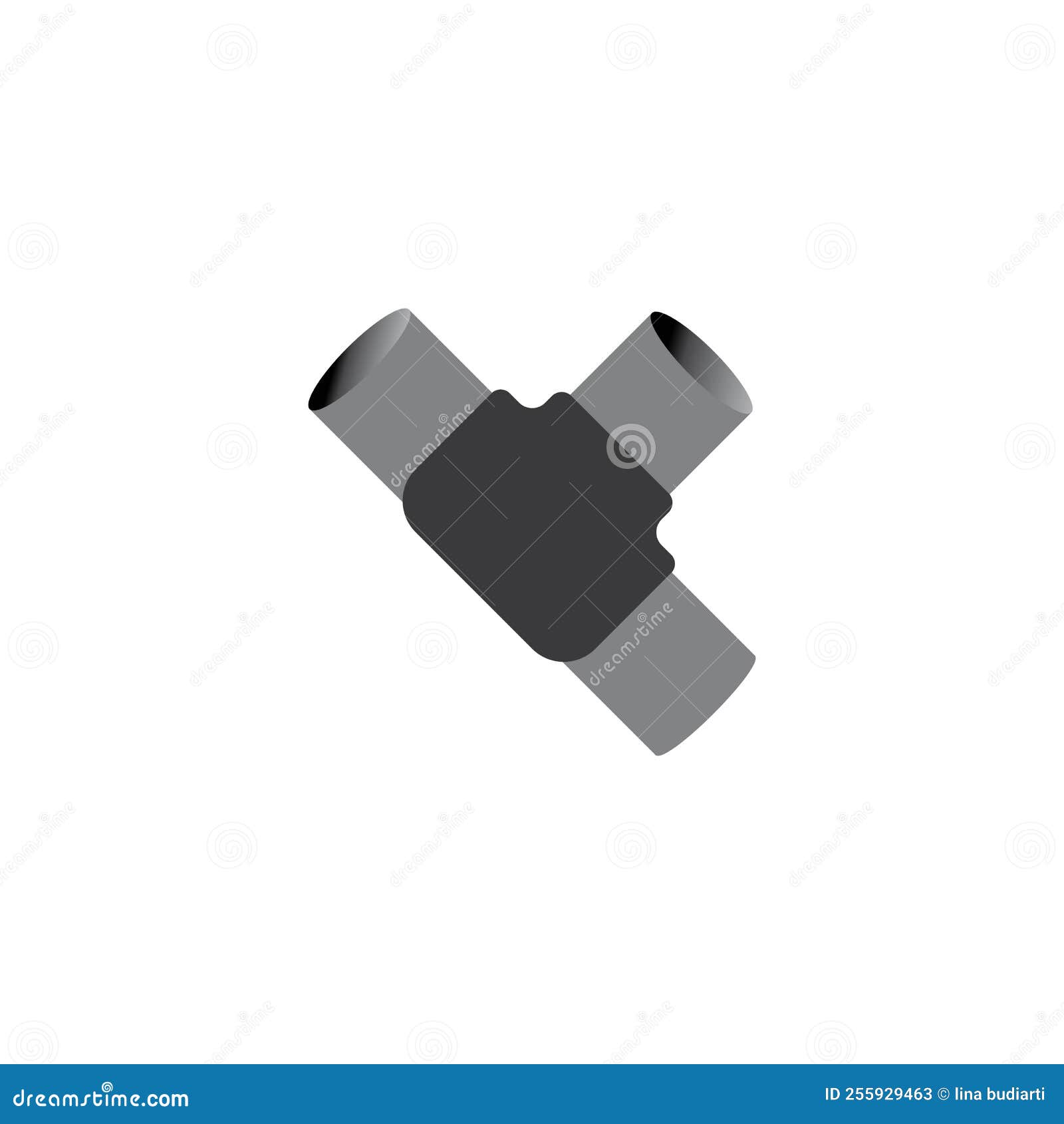 Pipe connection icon stock vector. Illustration of sign - 255929463