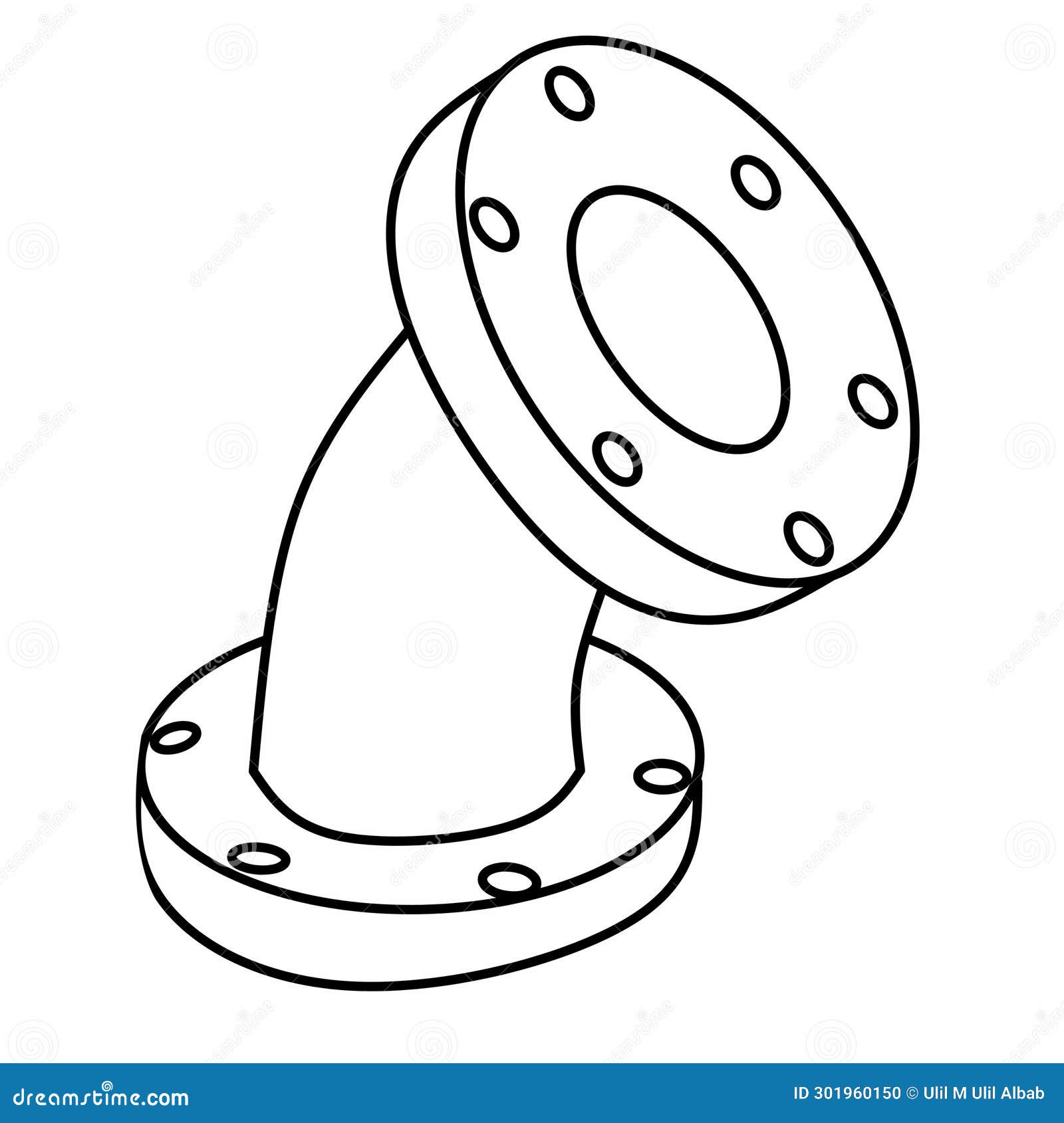 Pipe Connection Icon, Vector Set in Thin Line Style, Suitable for Pipe ...