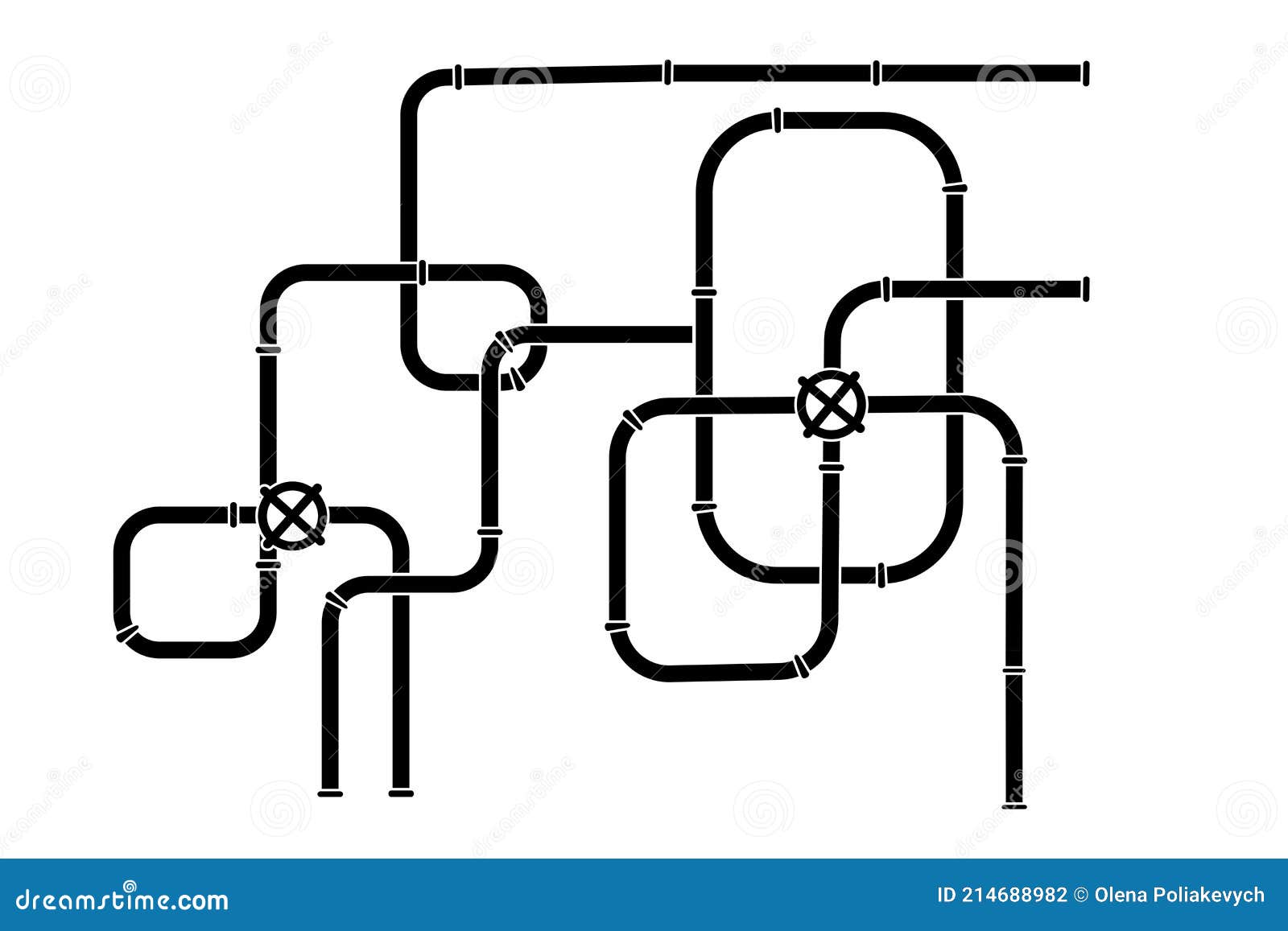 Pipe Connections. Seamless Pattern. Metallic Pattern. Technology ...