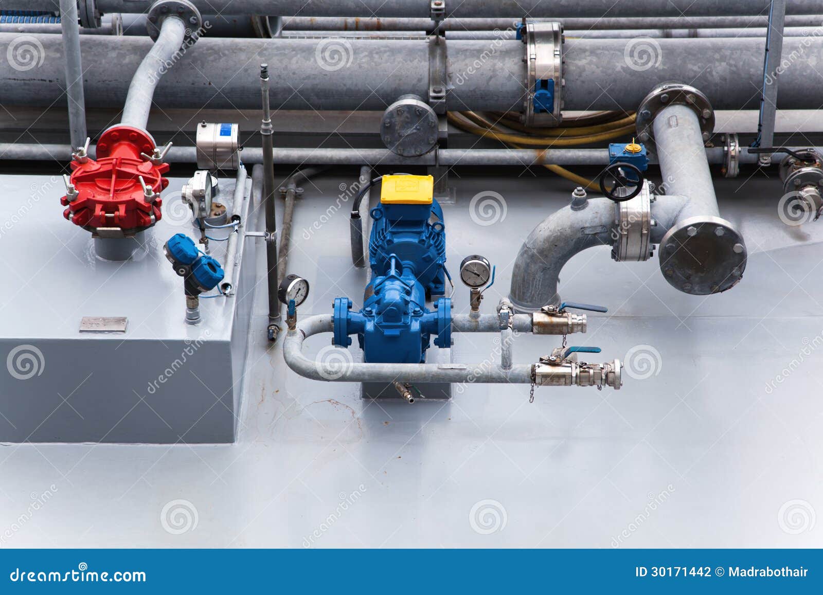 Pipe Connections on a Tanker Stock Photo - Image of valve, tanker: 30171442
