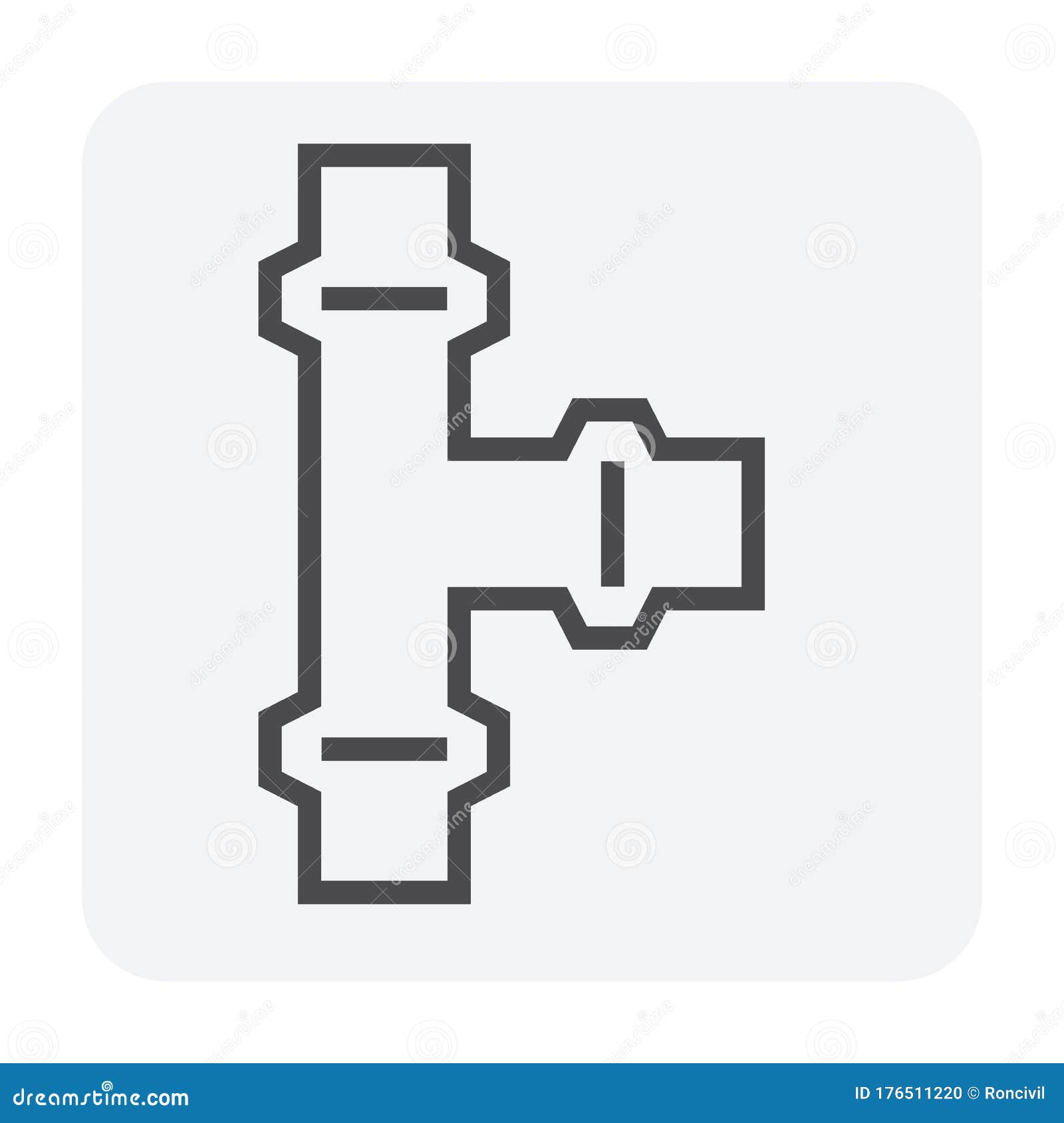Pipe connector icon stock vector. Illustration of design - 176511220