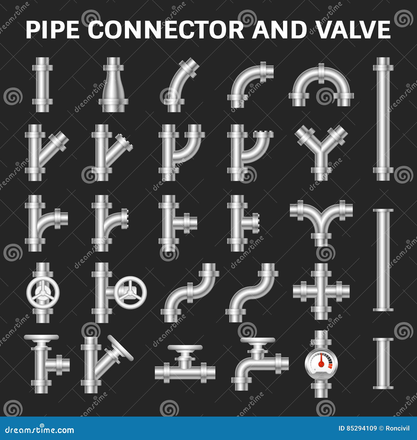 Pipe Connector Icon Cartoon Vector | CartoonDealer.com #85294109
