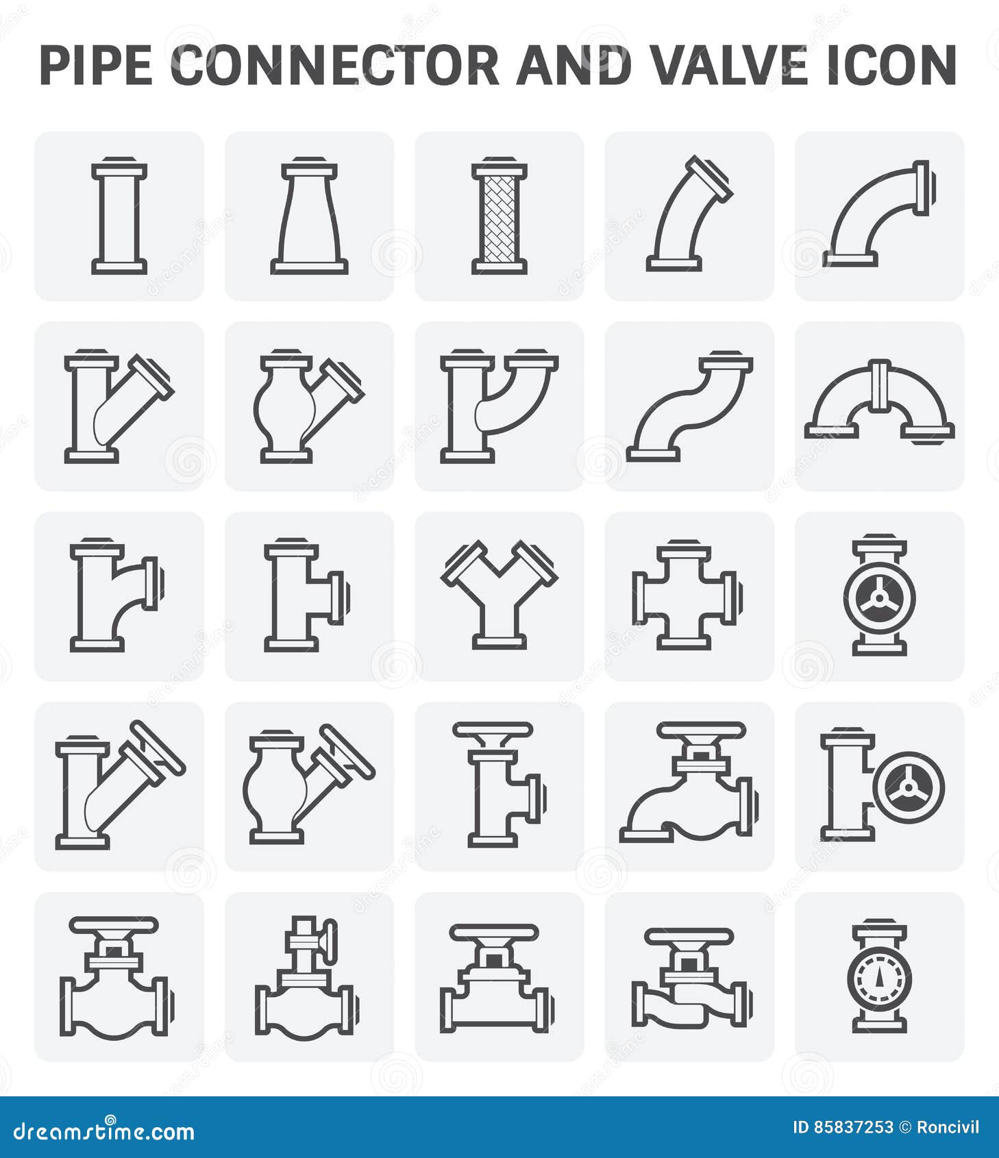 Pipe Connector Icon Cartoon Vector | CartoonDealer.com #85837253