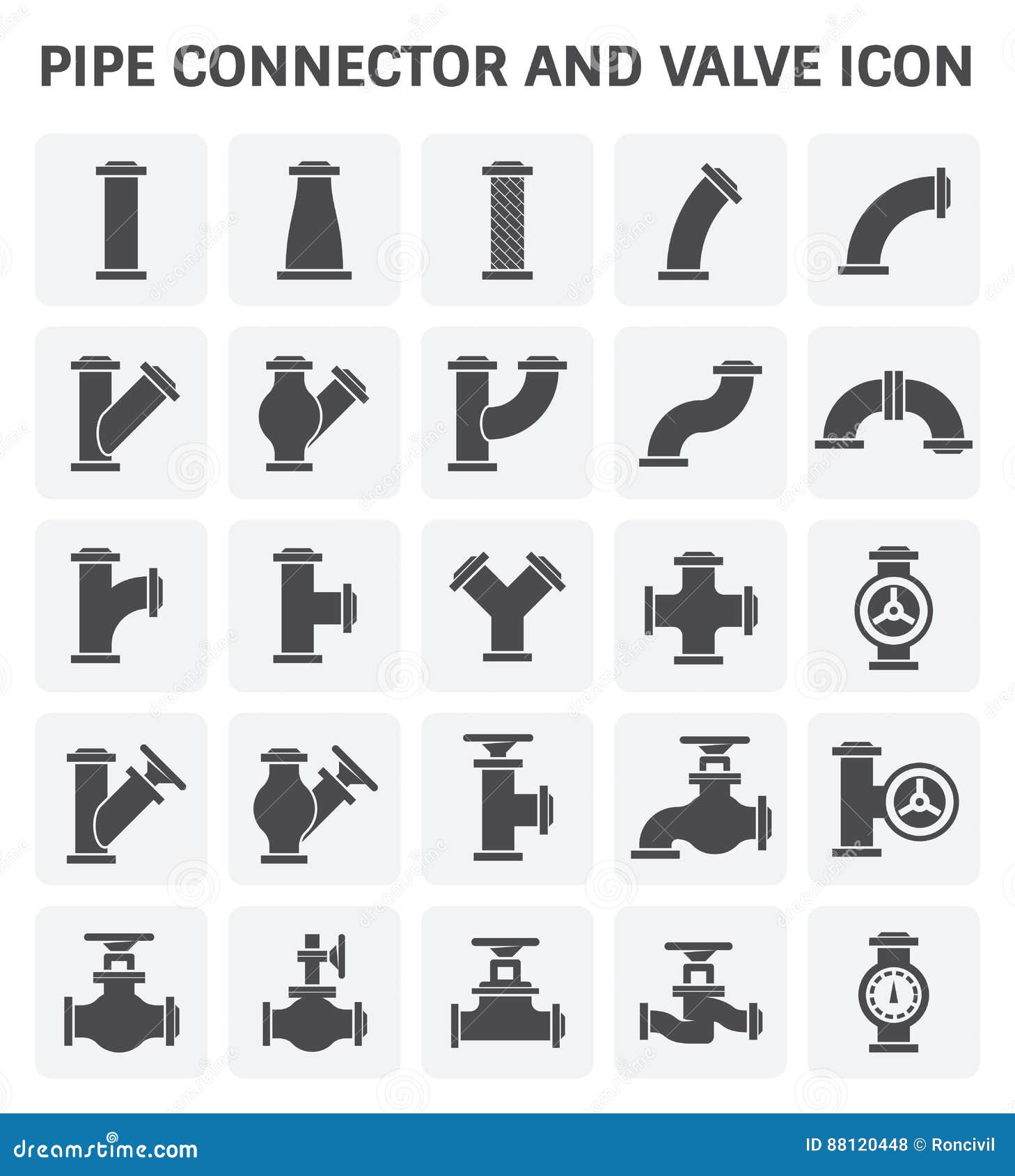 Pipe Connector Icon Vector Illustration | CartoonDealer.com #96140968